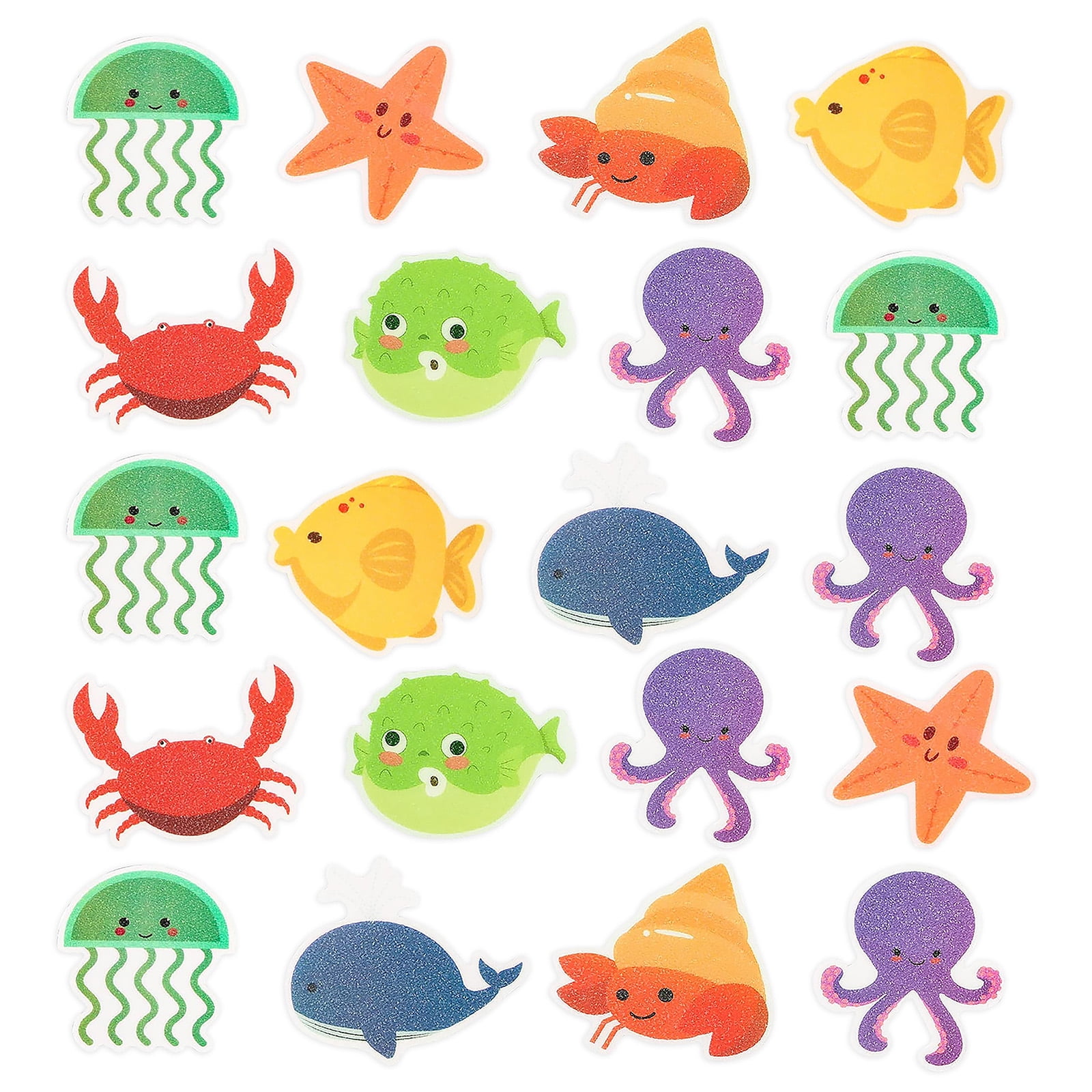 acdanc 20 Pcs Shower Floor Non Slip Stickers Sea Adhesive Kids Bath Mat ...