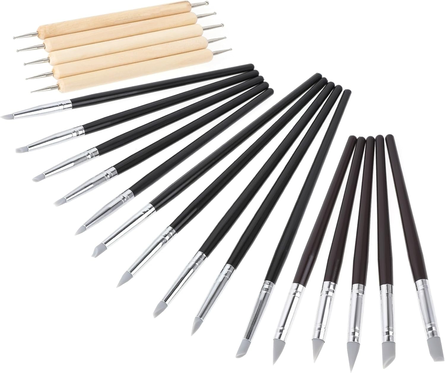 20 Pcs Silicone Sculpting Tools Clay Sculpting Tools Clay Shaping Tools Modeling Dotting Tools ...