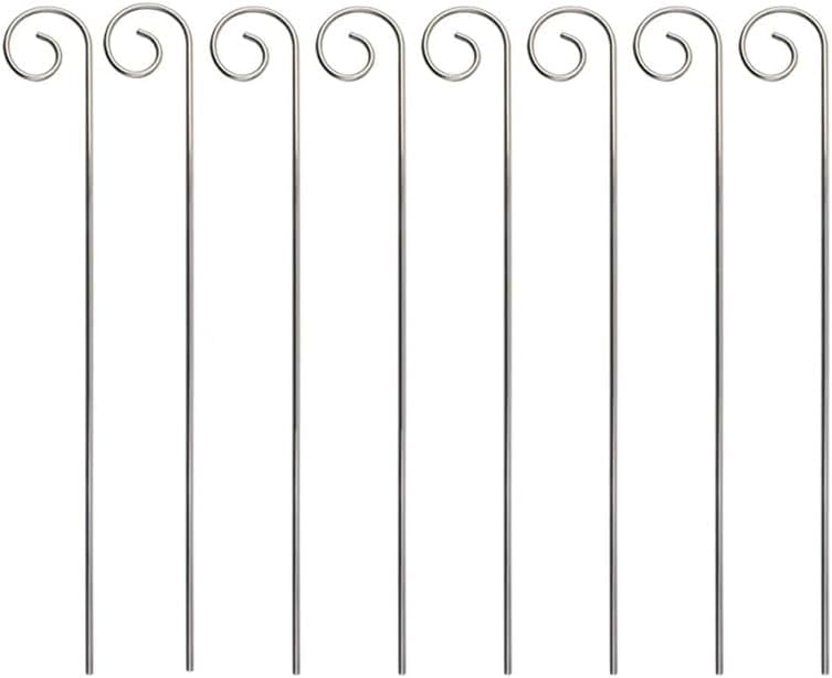 20 Pcs Silver 20cm Plant Label Hooks Garden Markers Stake Holder Plant ...