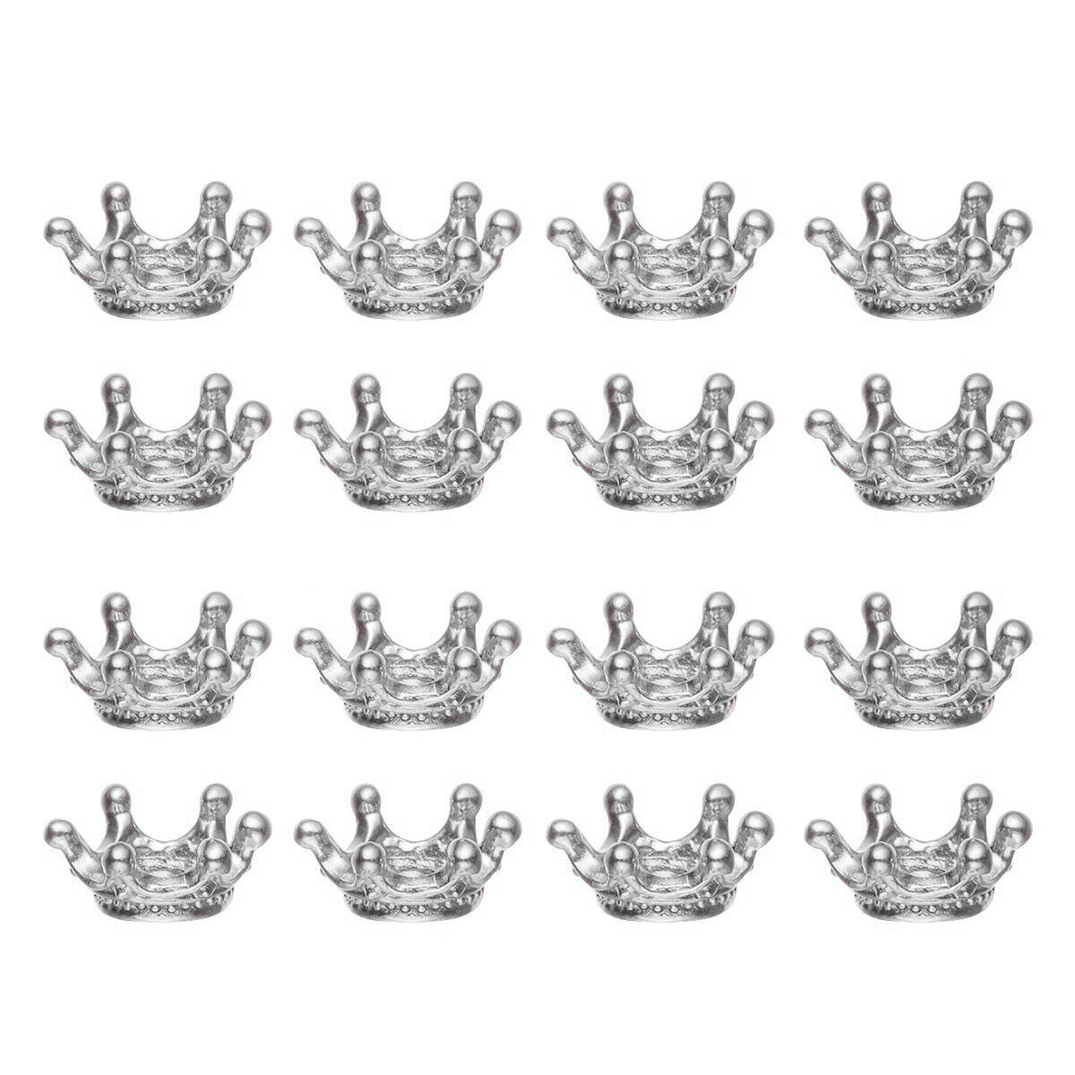 20 Pcs Silver Mini Crowns Key for Crafts DIY Accessories Shaped Design ...