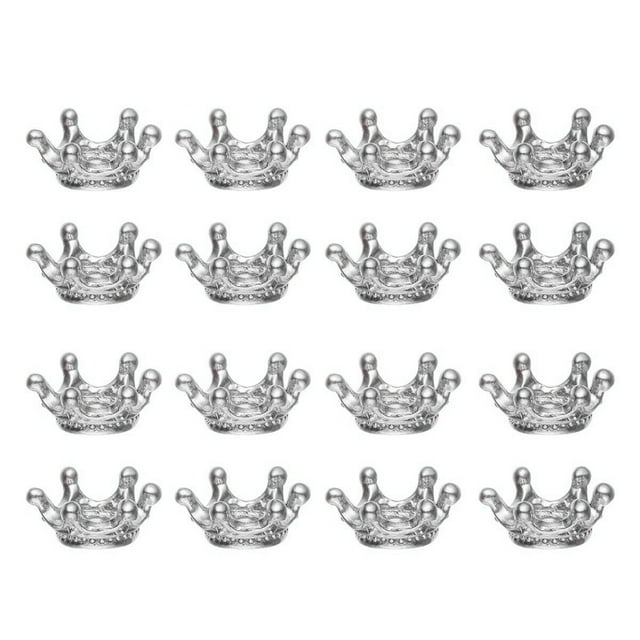 20 Pcs Silver Mini Crowns Key for Crafts DIY Accessories Shaped Design ...