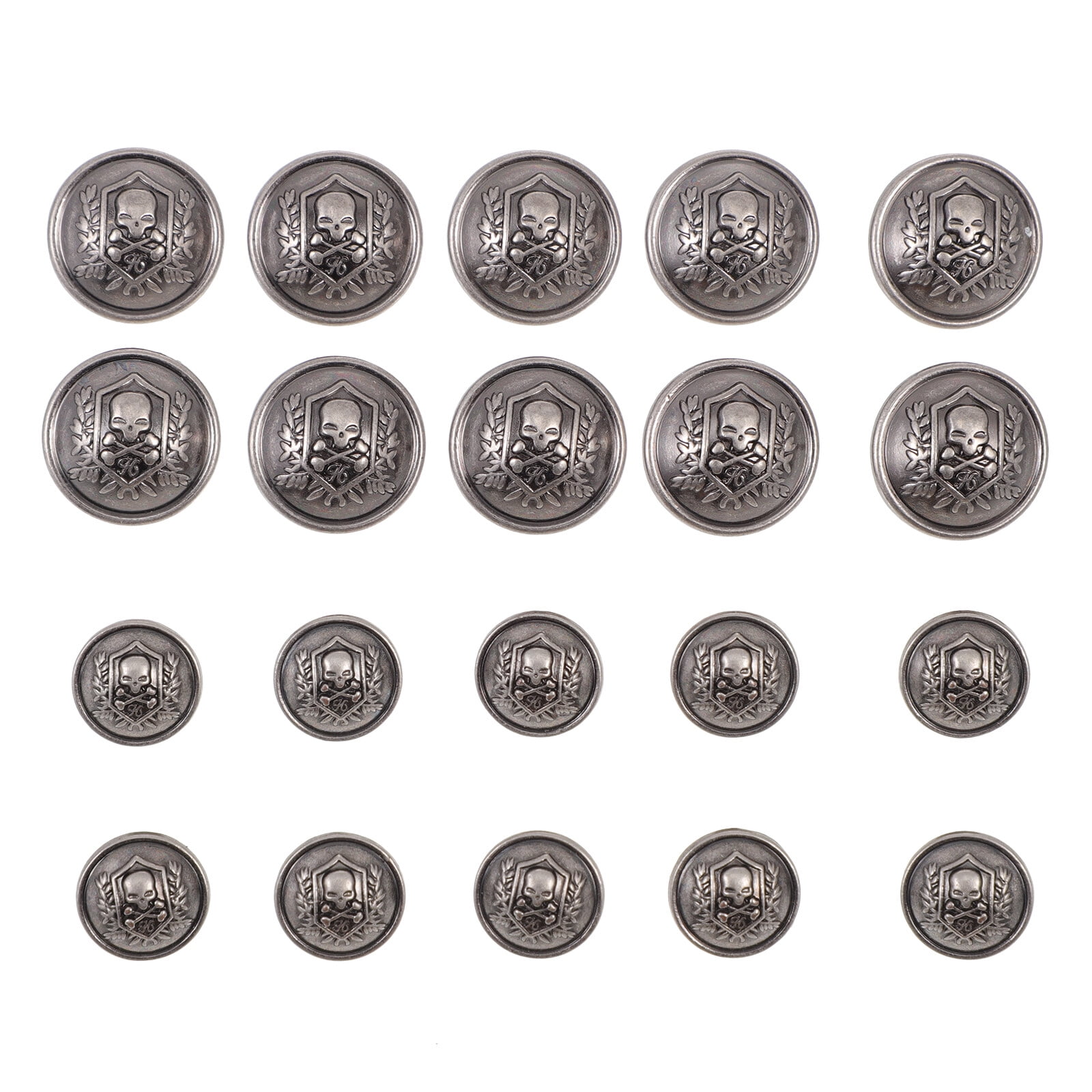 20 Pcs Skull Button Pant Large Craft Buttons Clothes Pin Men's Man ...