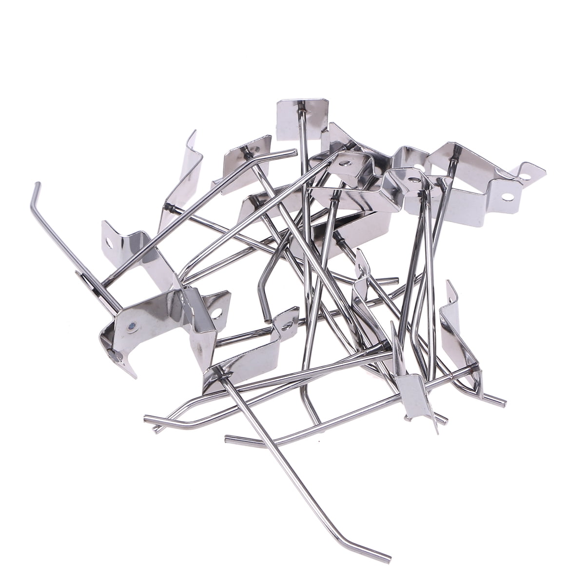 COMPUKAS Grid Display Hooks Silver 20Pcs 3.9x1.9x0.8in - Walmart.com