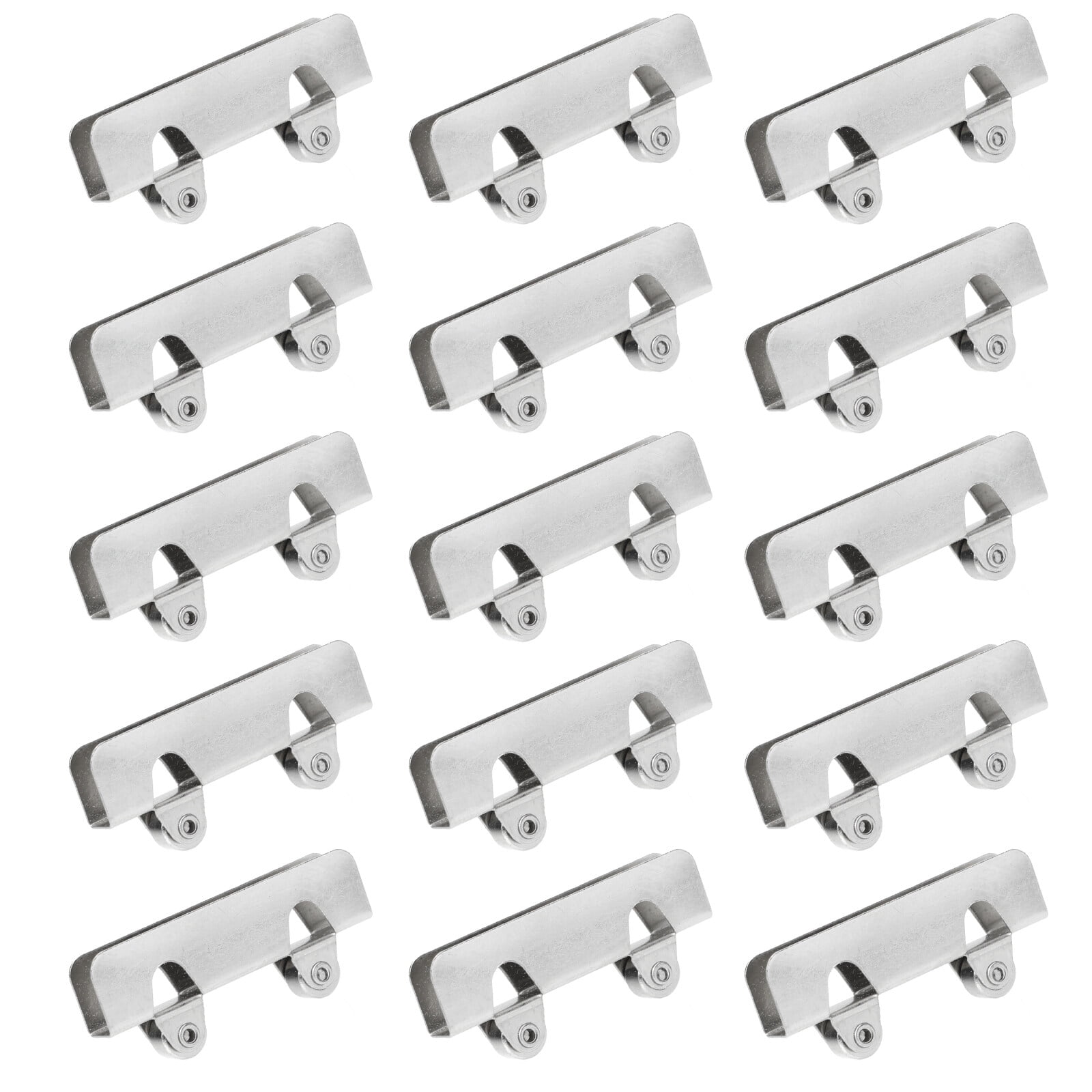20 Pcs Sliding Clamp for Door Double Pulley Glass Clamps Silver ...