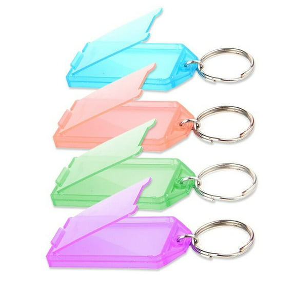 20 Pcs Small Colorful for Key with Transparent Covers & Split Rings ...