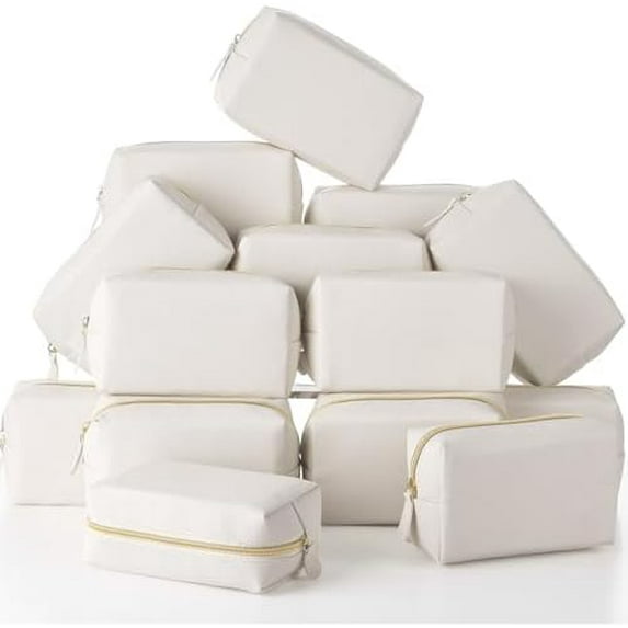 20 Pcs Small Makeup Bag Bulk PU Leather Cosmetic Bags with Zipper ...