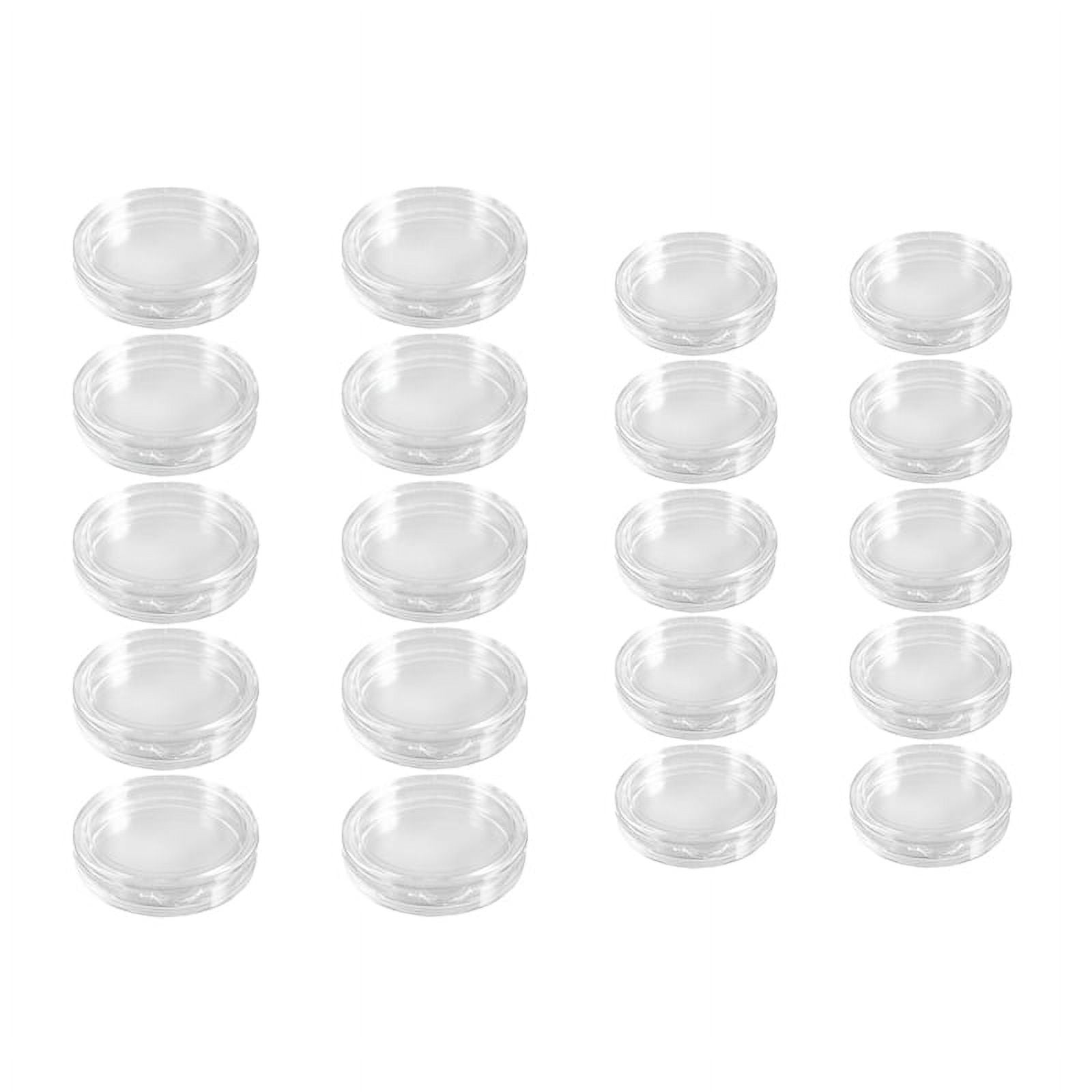 20 Pcs Small Round Transparent Plastic Coin Capsules Box, 10 Pcs 33mm ...