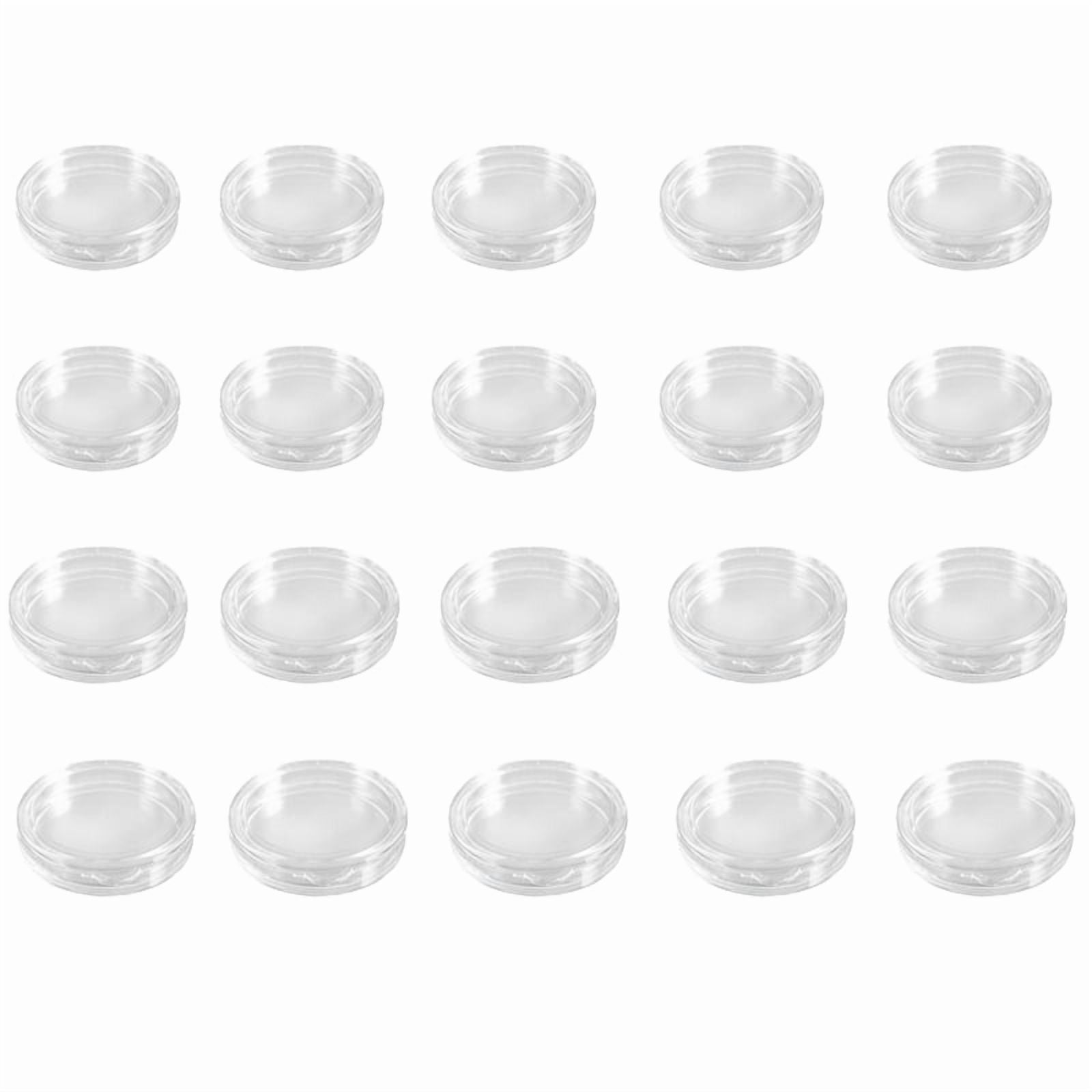 20 Pcs Small Round Transparent Plastic Coin Capsules Box 25mm & 27mm,20 ...