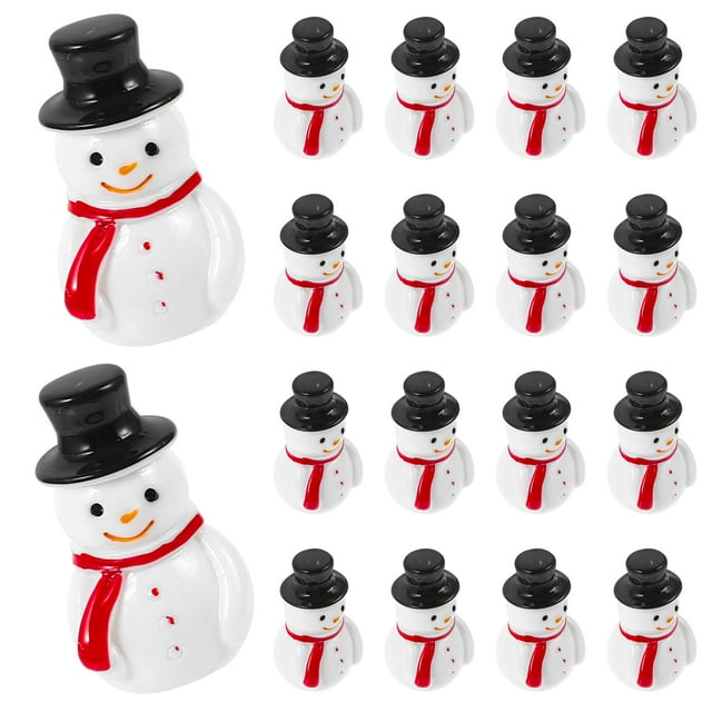 20 Pcs Snowmen Mini Snowman DIY Accessories Child - Walmart.com
