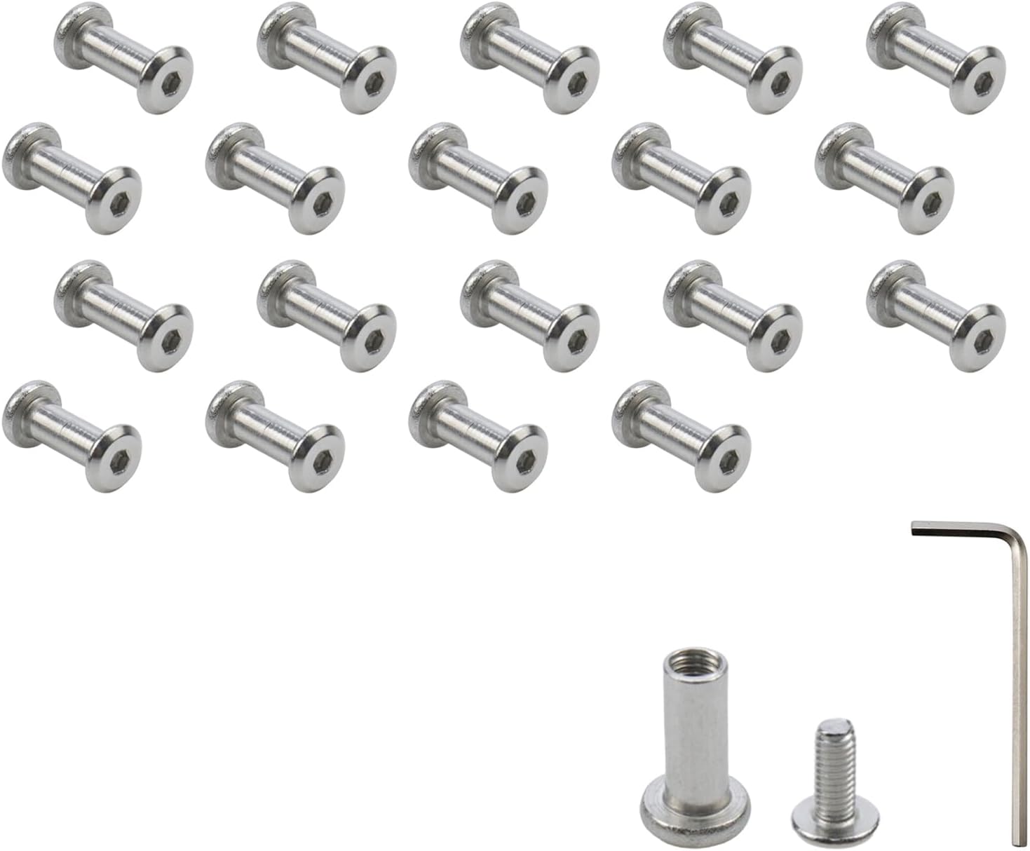 20 Pcs Socket Cap Bolts M4×10mm Binding Post Screw Stainless Steel ...