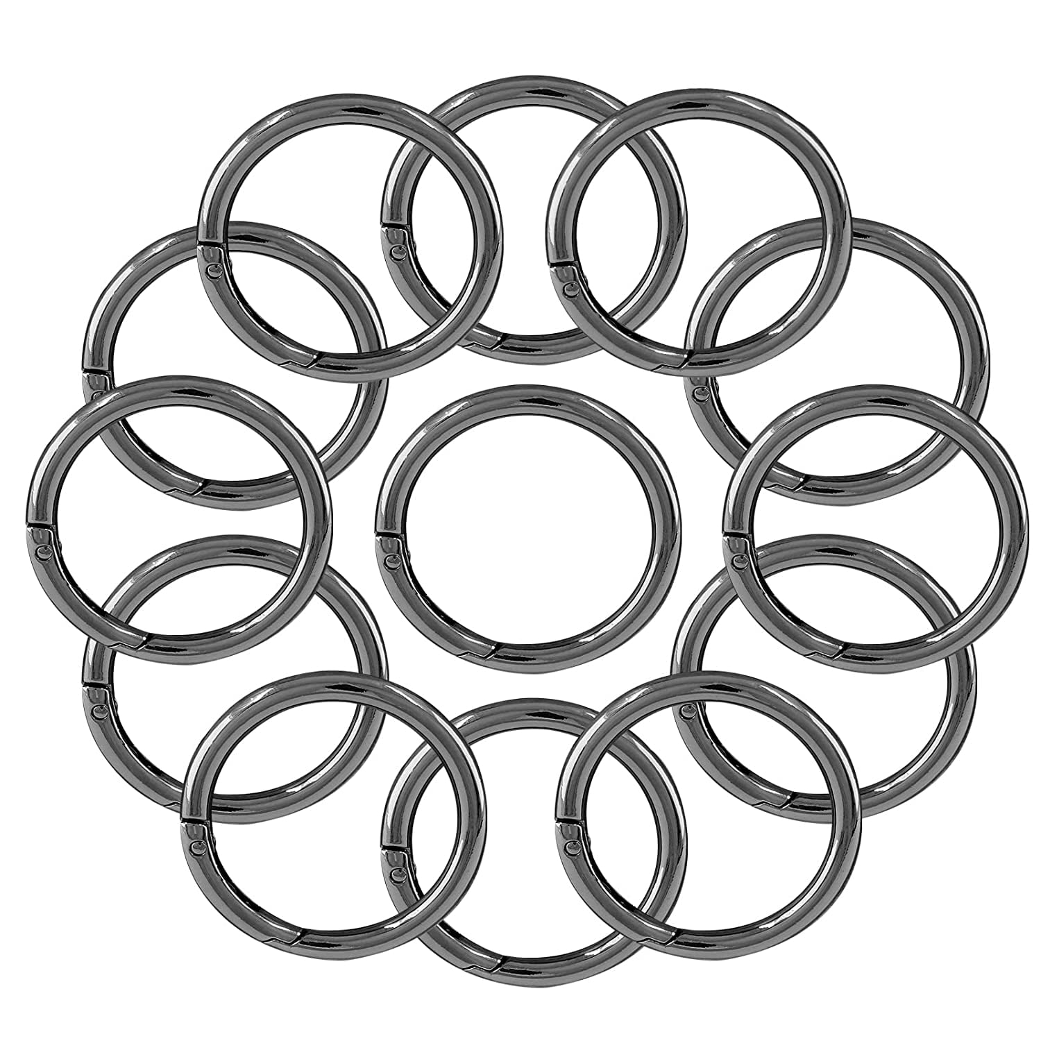 20 Pcs Spring O Rings, Zinc Alloy Metal Split Rings - Walmart.com