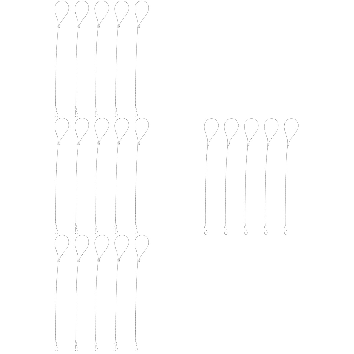 20 Pcs Stainless Steel Anti-fall Rope Lighting Adjustable Door Latch ...