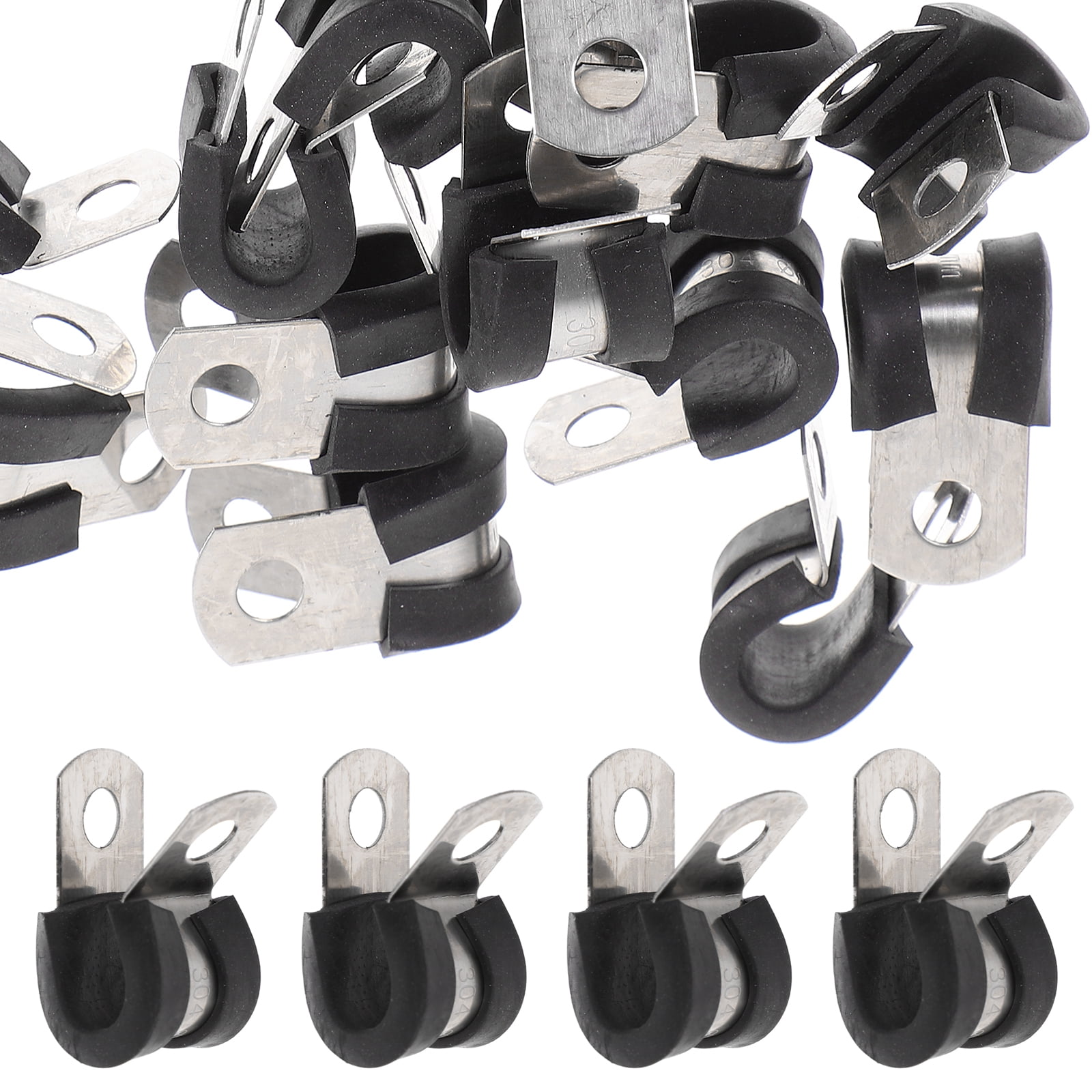 20 Pcs Stainless Steel Cable Clamp Cable Wire Clips Cord Clip Cable ...