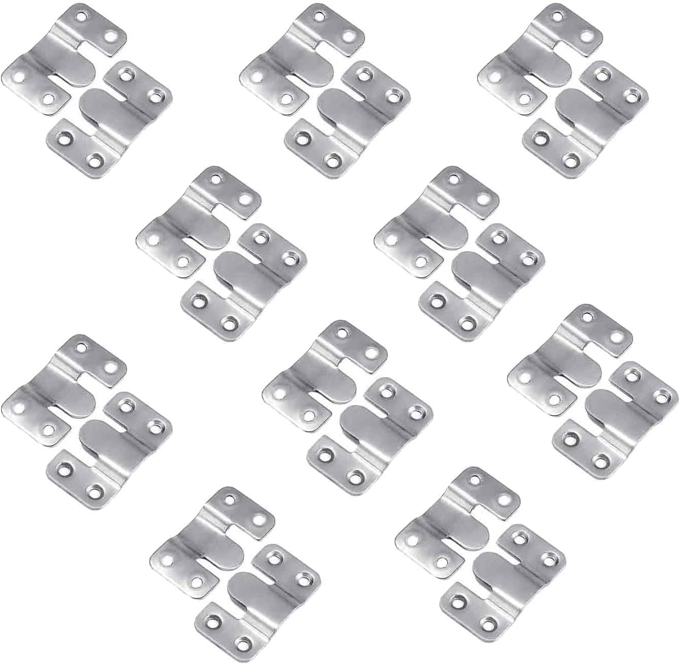 20 Pcs Stainless Steel Interlocking Flush Mount Brackets for Picture ...