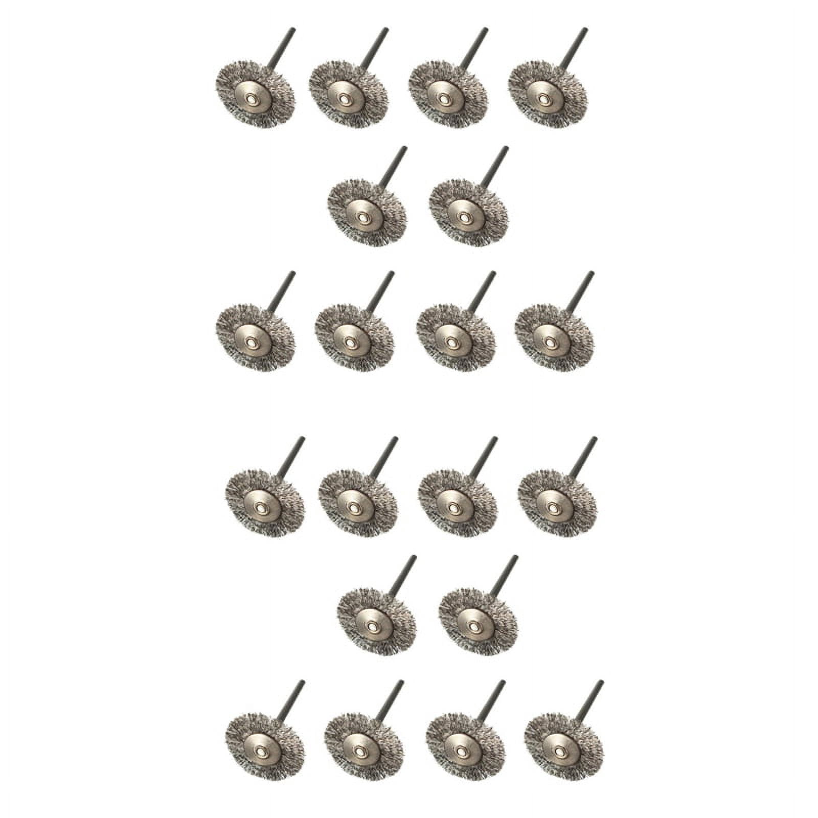 20 Pcs Stainless Steel Wire Brushes Disc Brush Round Brush 25mm ...