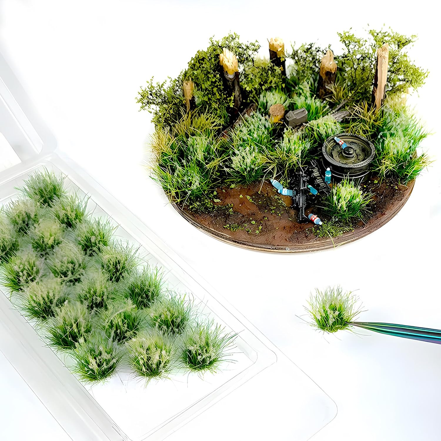 20 Pcs Static Grass Bushy Tufts Lowland Shrubs Scenery DIY Miniature ...