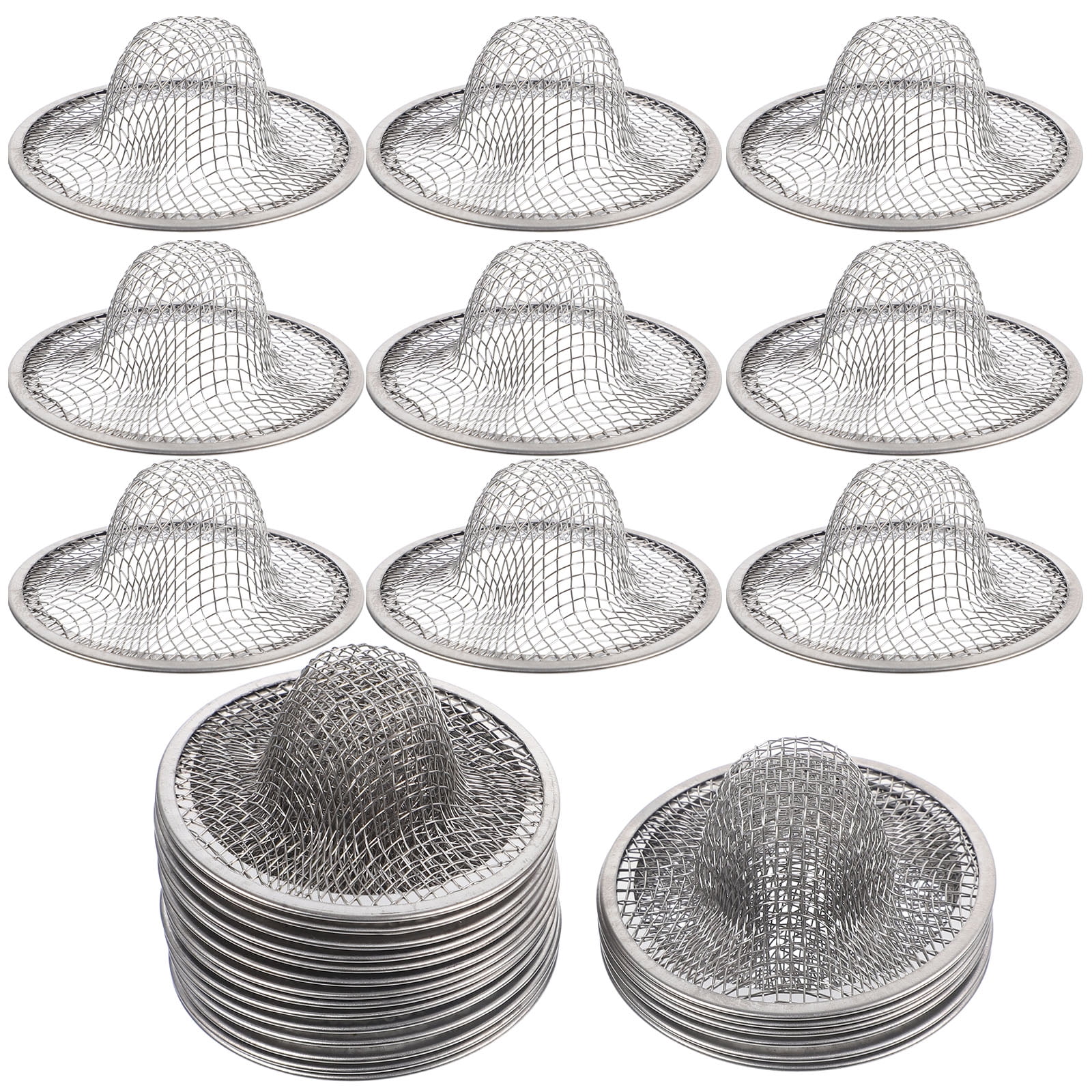 20 Pcs Steel Filter Kitchen Sink Parts Fine Mesh Strainer Tube Stops ...