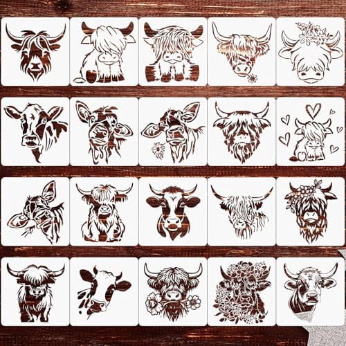 20 Pcs Stencil for Painting Stencil Reusable DIY Drawing Template ...