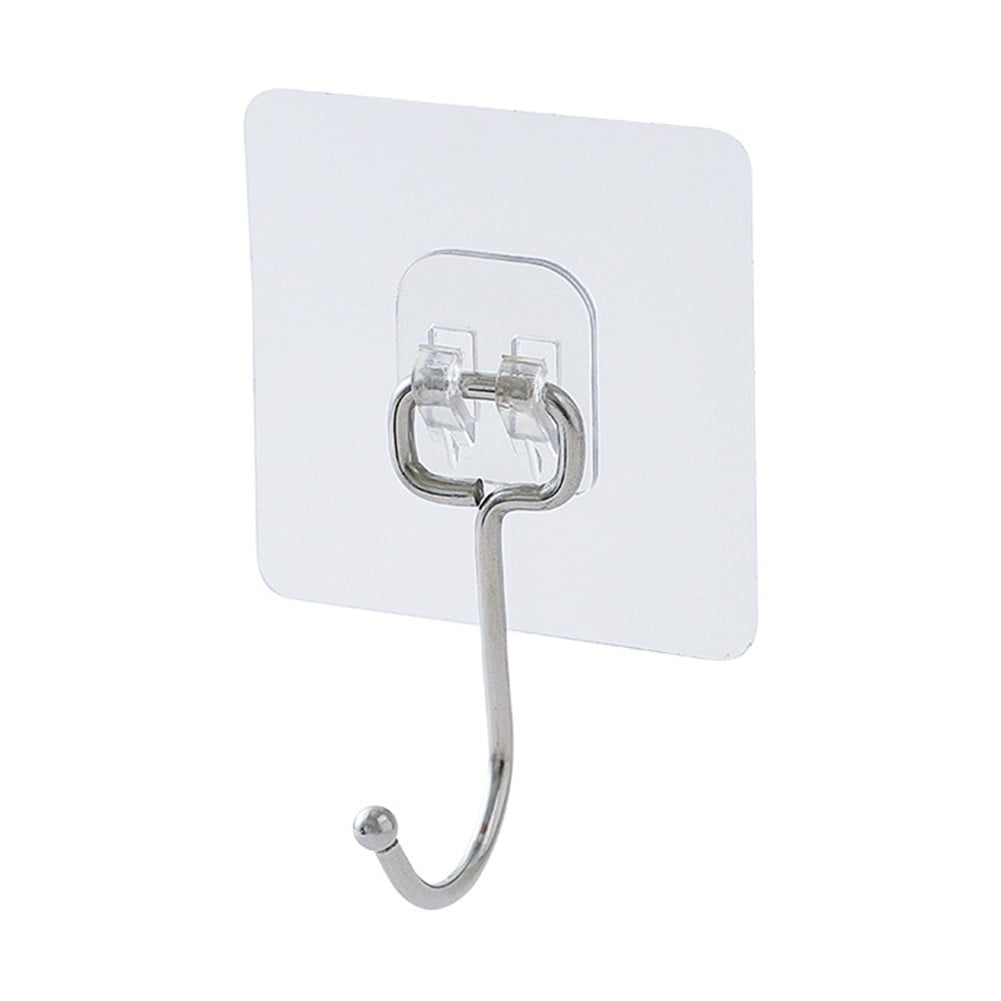 20 Pcs Sticky Hooks Heavy Duty Wall Seamless Hooks Hangers Transparent ...