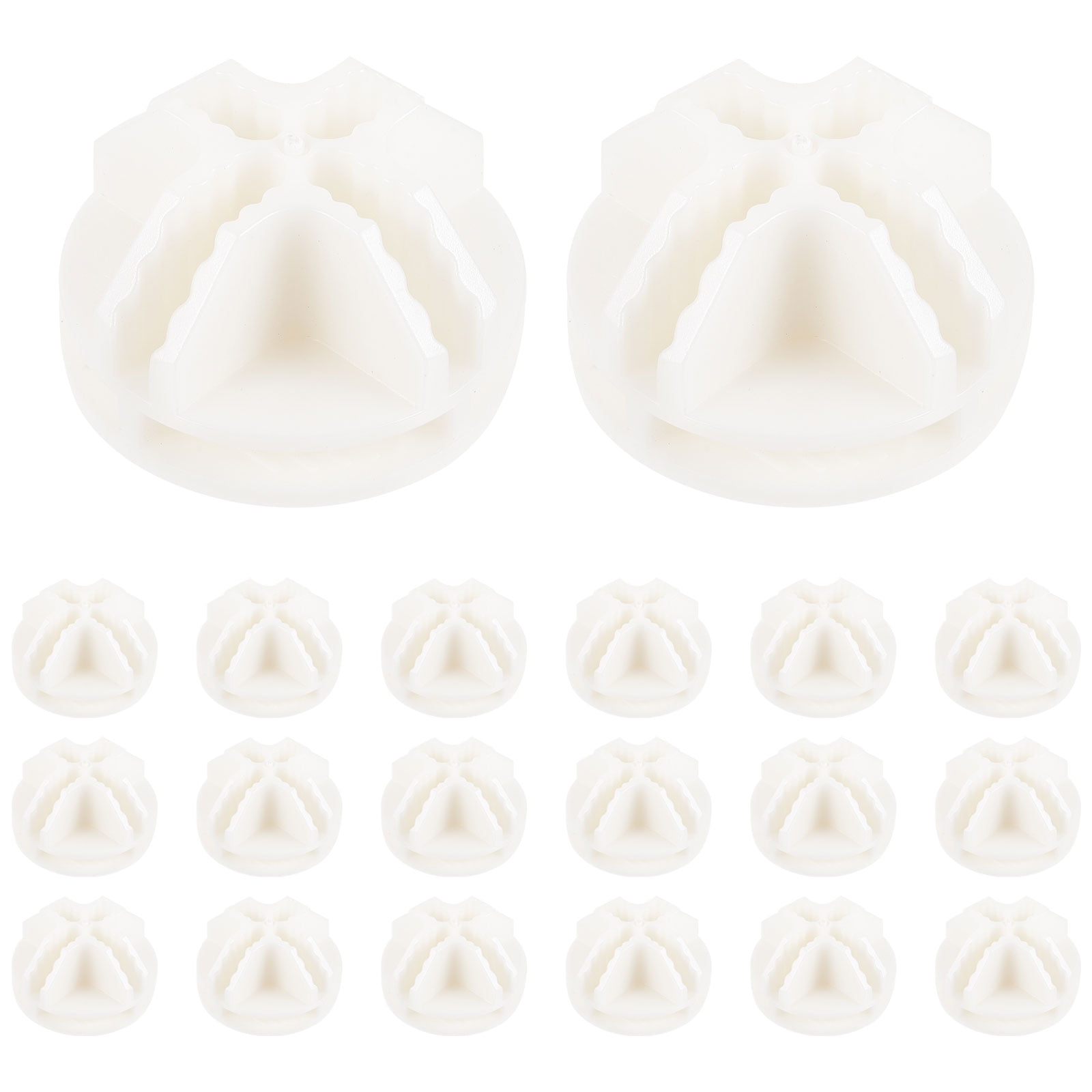 20 Pcs Storage Shelves Wire Cube Storage White Connectors Modular ...