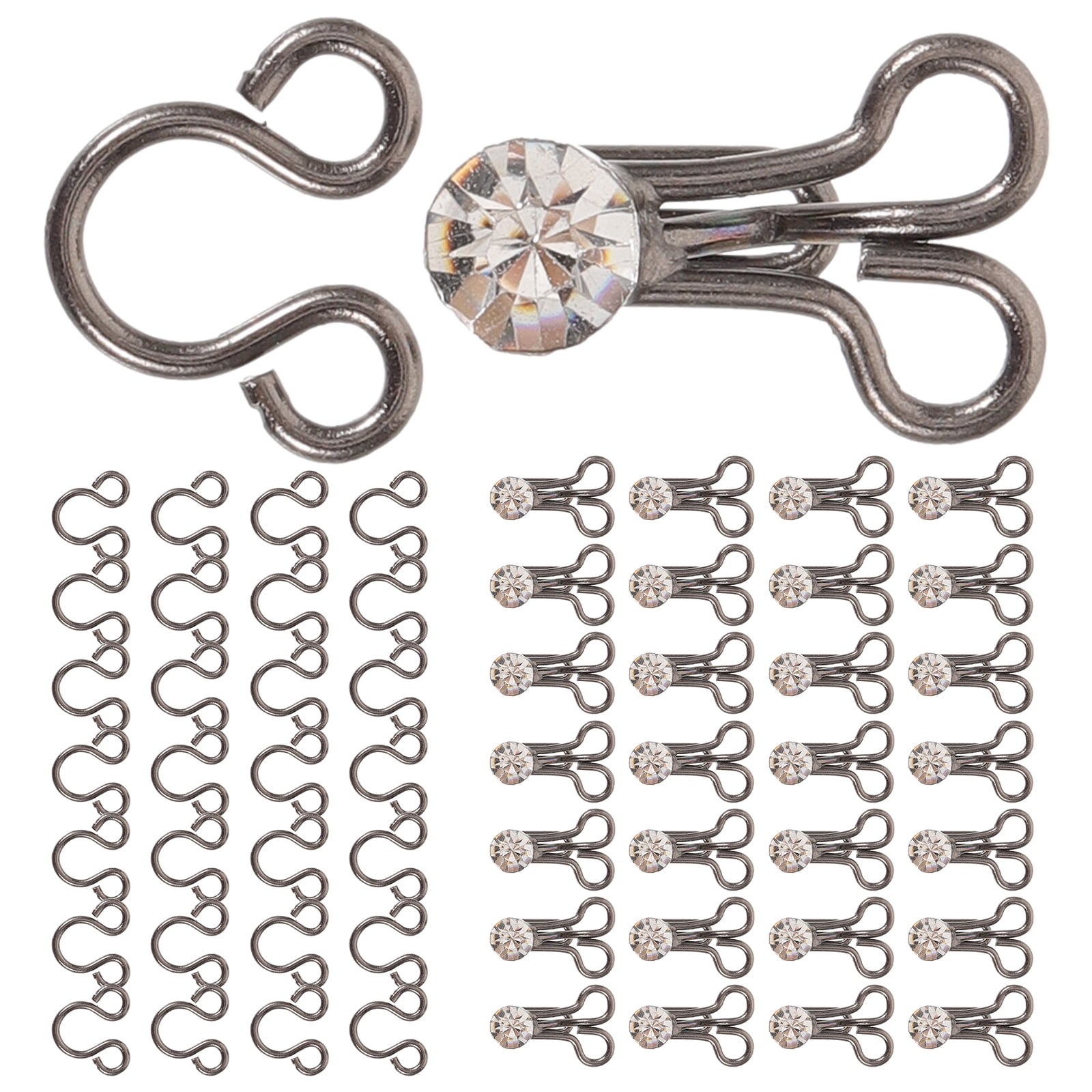 20 Pcs Style Buckle with Diamond Collar Hook Transparent Hangers Rabbit ...