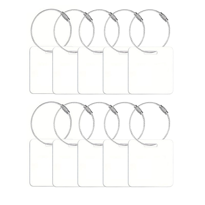 20 Pcs Sublimation Luggage Tag Blanks Sublimation Bag Tags with Loop ...