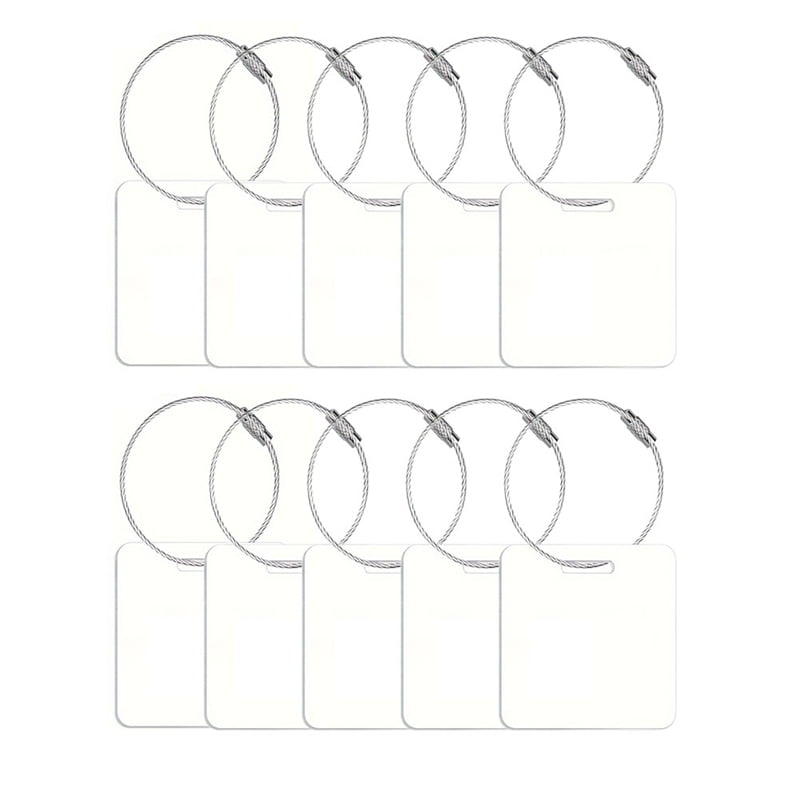 20 Pcs Sublimation Luggage Tag Blanks Sublimation Bag Tags with Loop ...