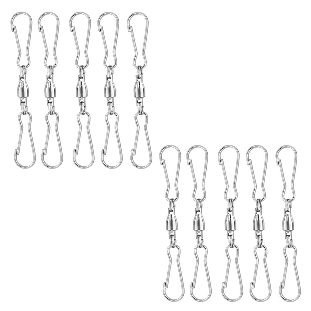 20 Pcs Swivel Hook Windsock Spinners Heavy Duty Clothes Rack Coat ...