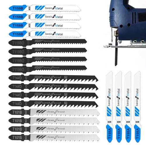 20 Pcs T Shank Jigsaw Blades, Multi-Purpose Jigsaw Blades Jig Saw Blade ...