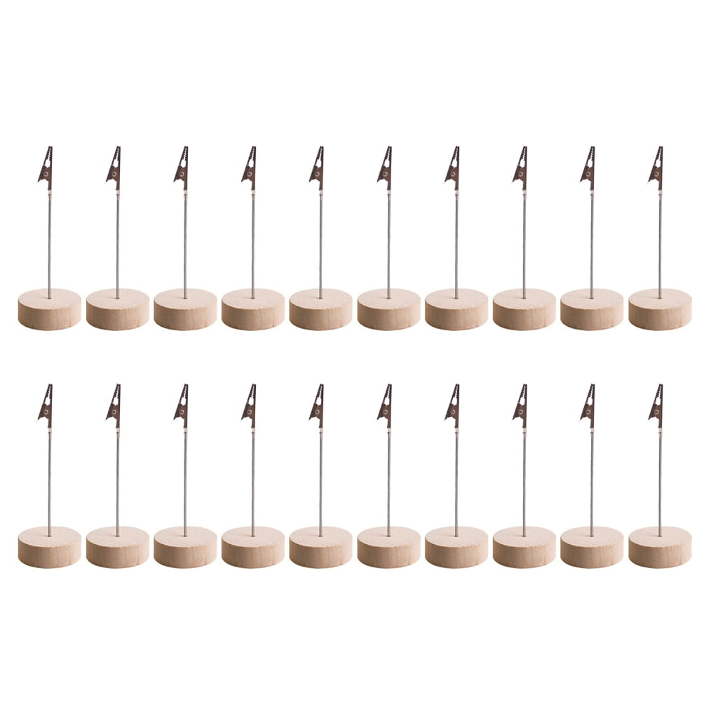 20 Pcs Table Memo Holder with Clips Photo Holder Name Card Holder for ...