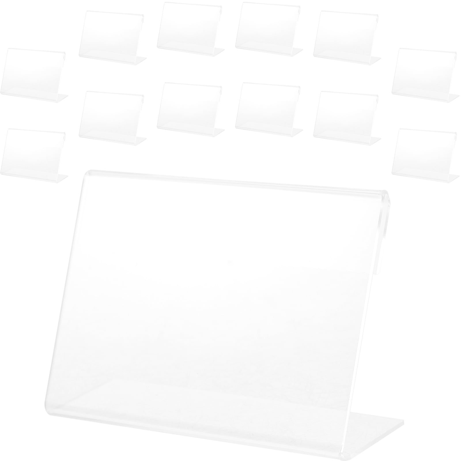 20Pack Transparent Acrylic Sign Stand L Shape Professional Price Tag ...