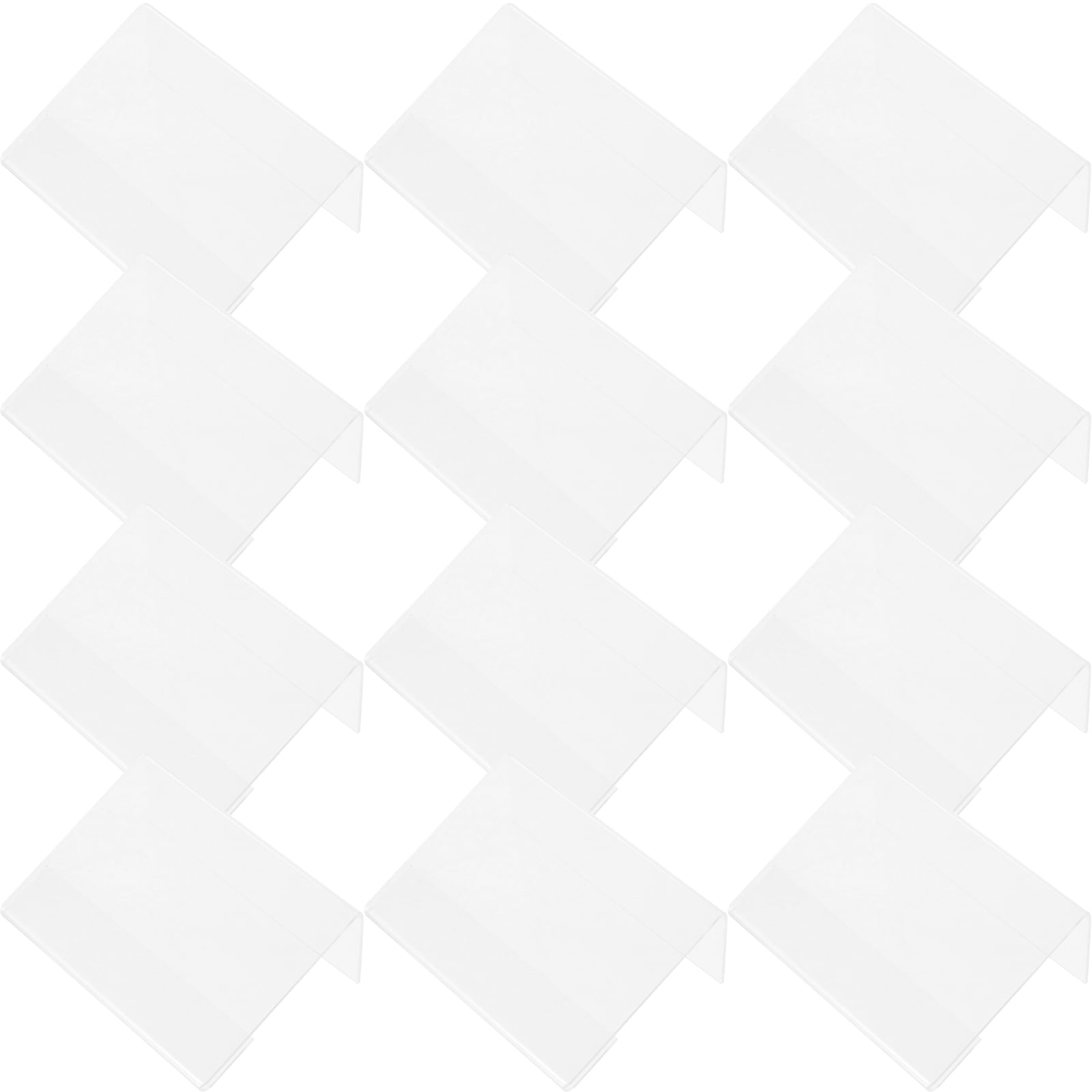 20 Pcs Tags Signs Display Transparent Table Card Desktop 9.20X6.00X3 ...