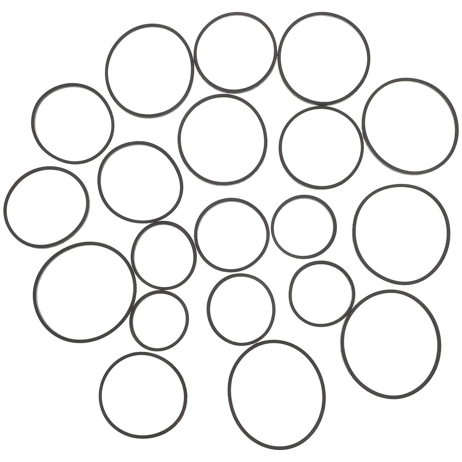 20 Pcs Tape Recorder Belt Decks Square Cassette Audio Black - Walmart.com