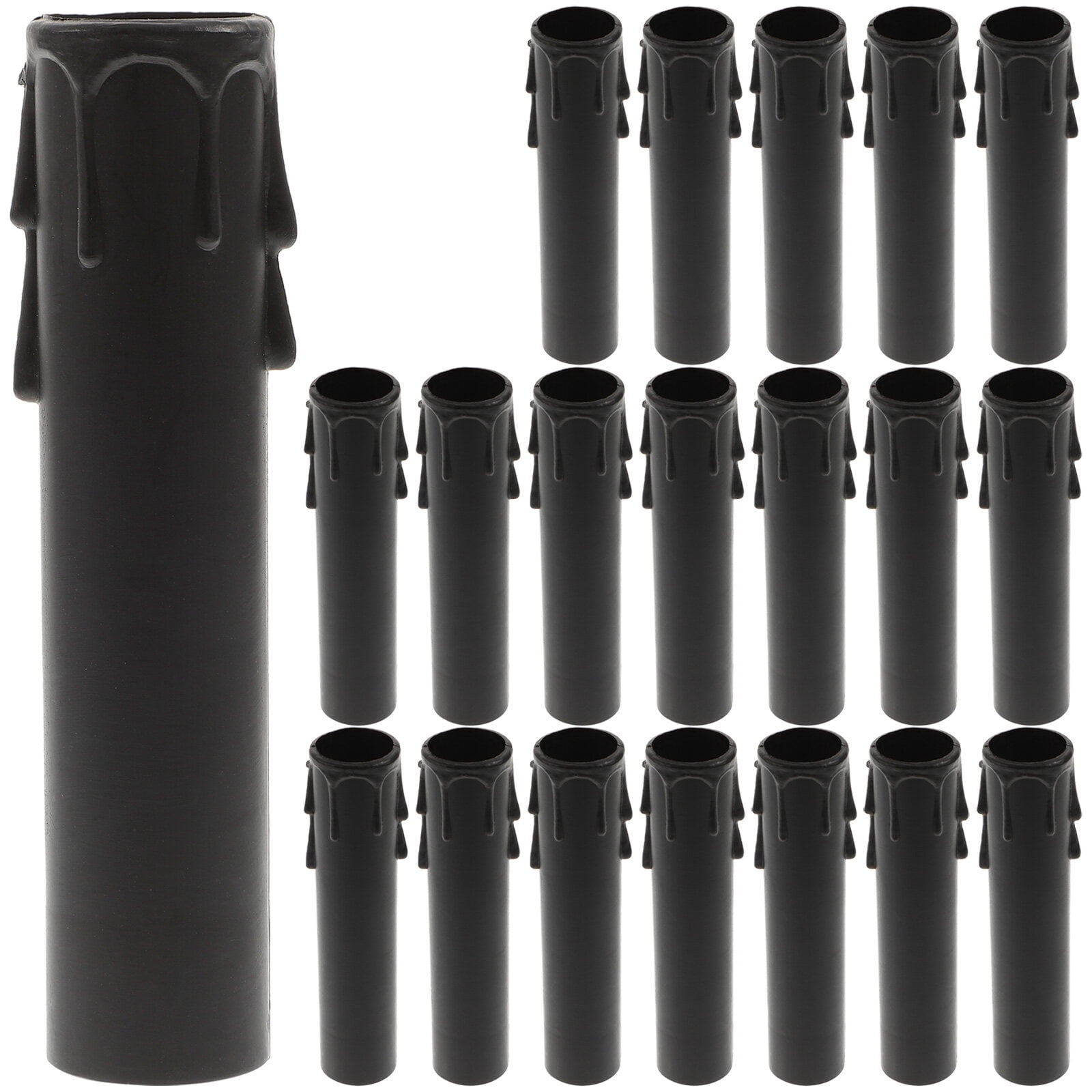 20 Pcs Tear Candle Tube Chandelier Bulbs Socket Covers - Walmart.com