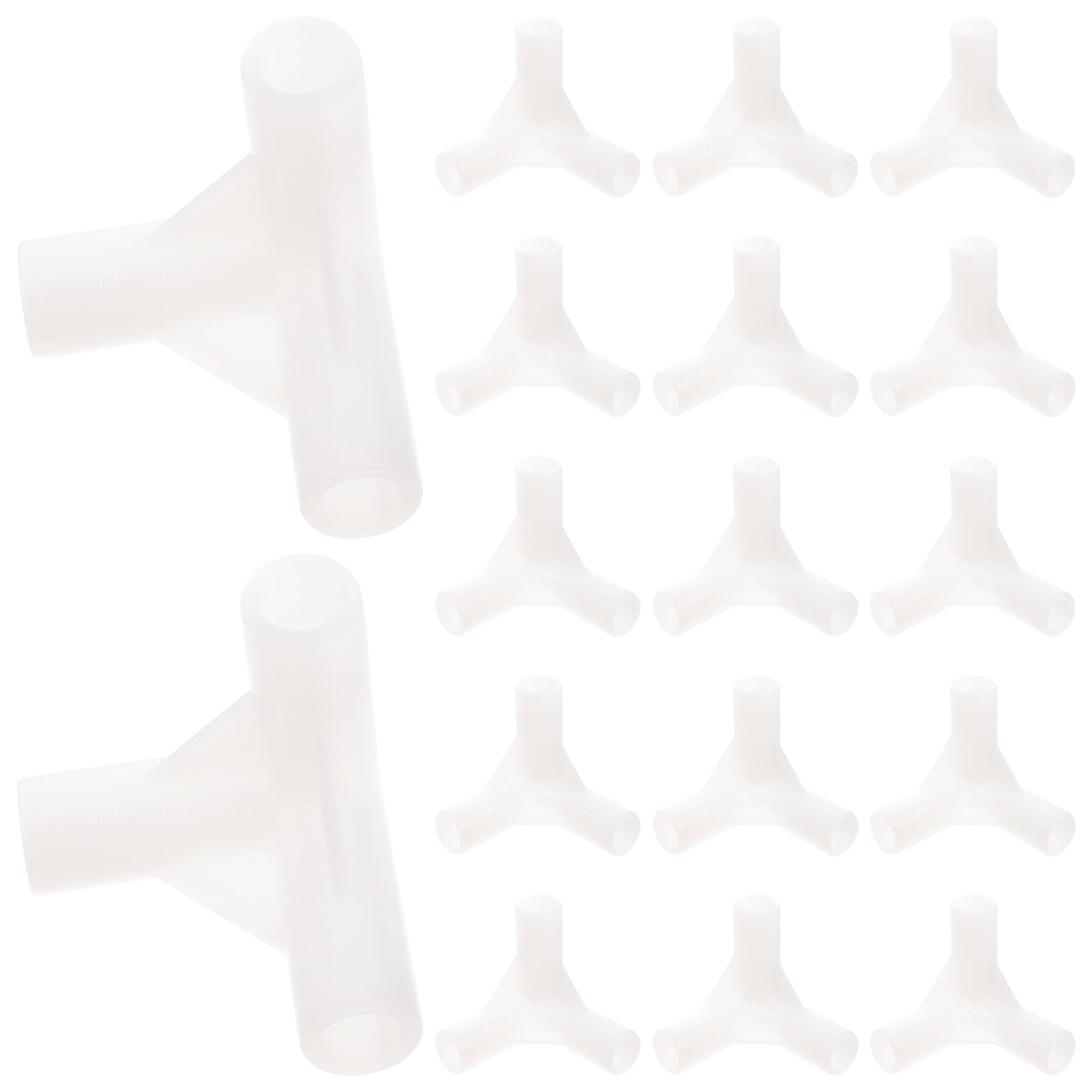20 Pcs Tee Joint Tent Pole Elbow Connectors Tents Kit White - Walmart.com