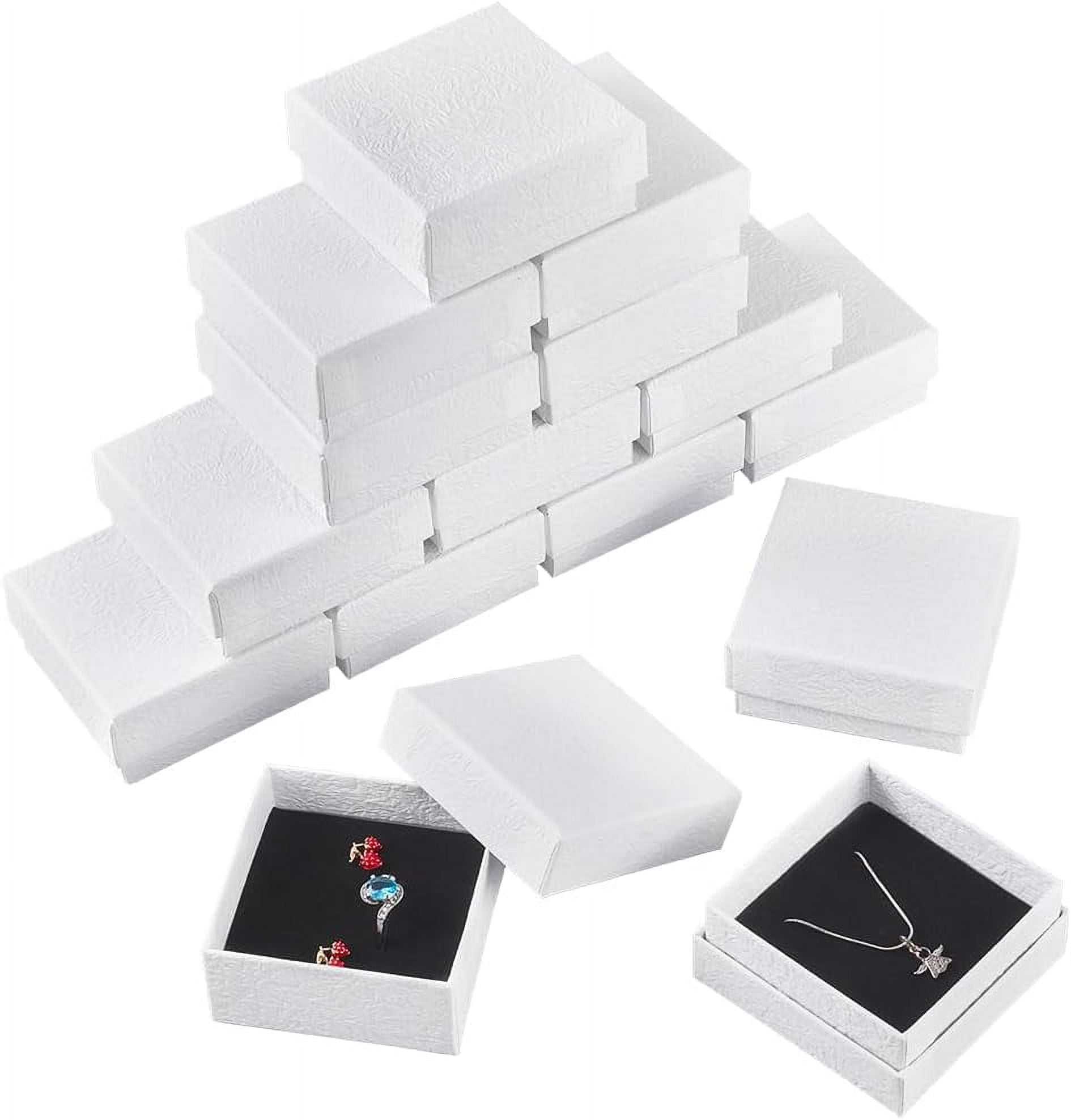 20 Pcs Texture Paper Jewelry Gift Boxes 2.95x2.95x1.34 Inch Square ...