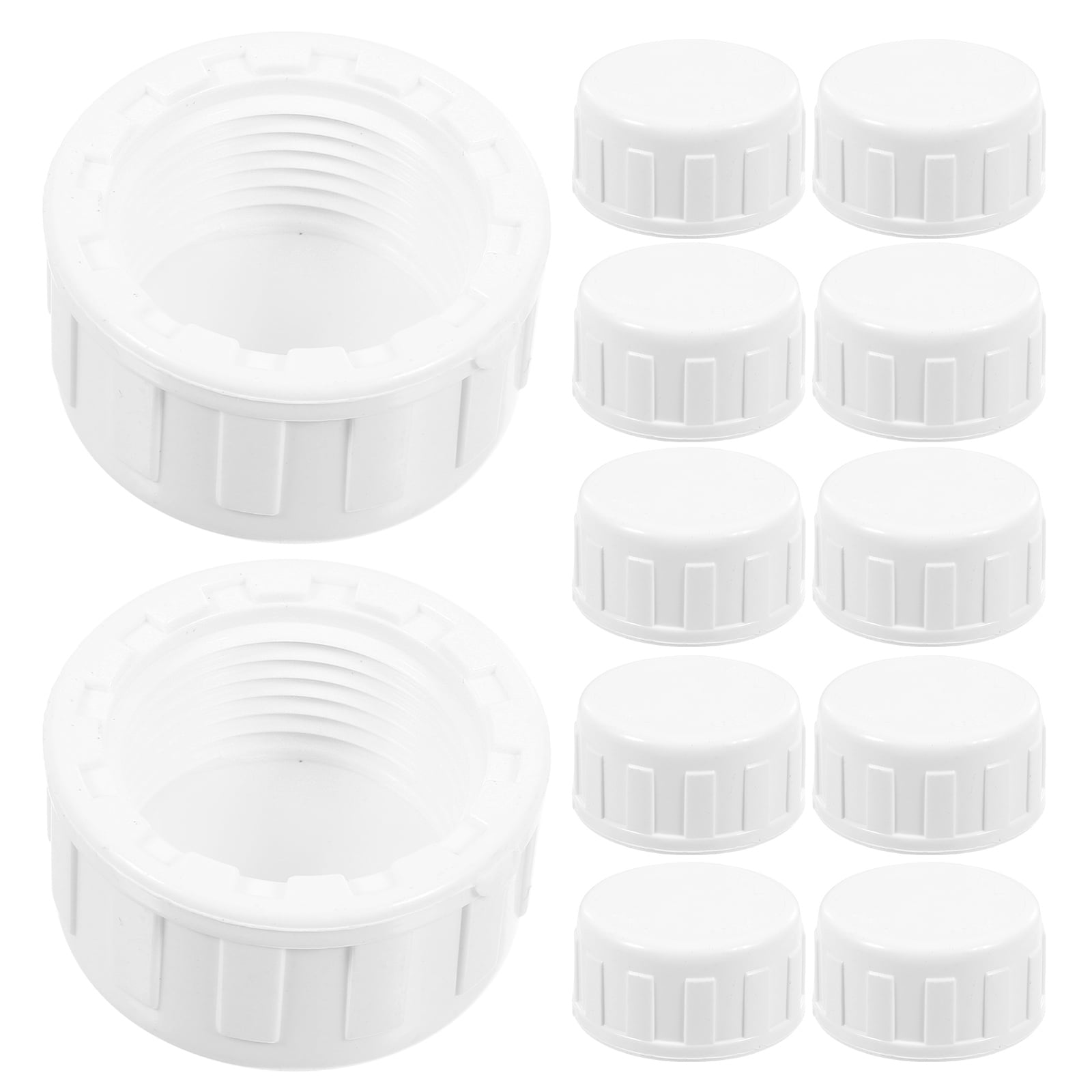 20 Pcs Threaded End Cap Garden Water Pipe Cover Wire Hose White ...