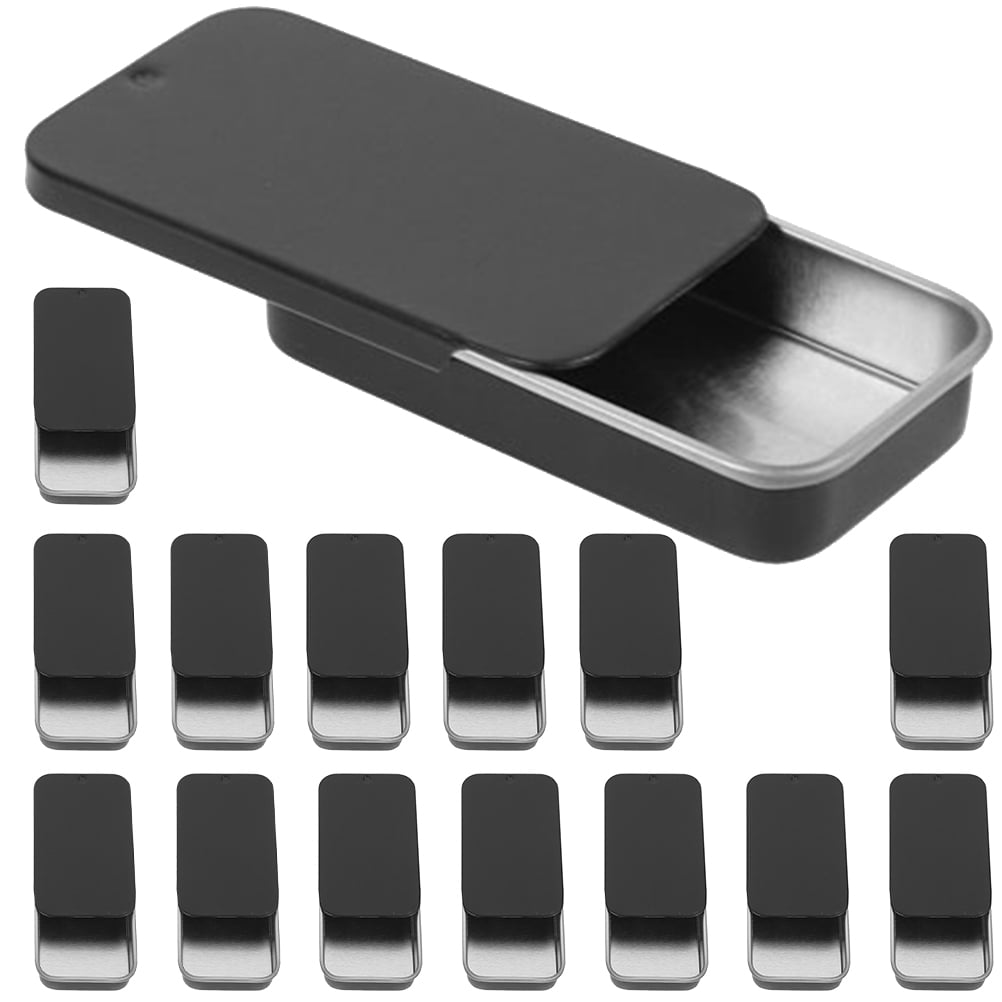 NICERIO Tinplate Storage Bin Black 20Pcs 1.97X0.98X0.39In - Walmart.com