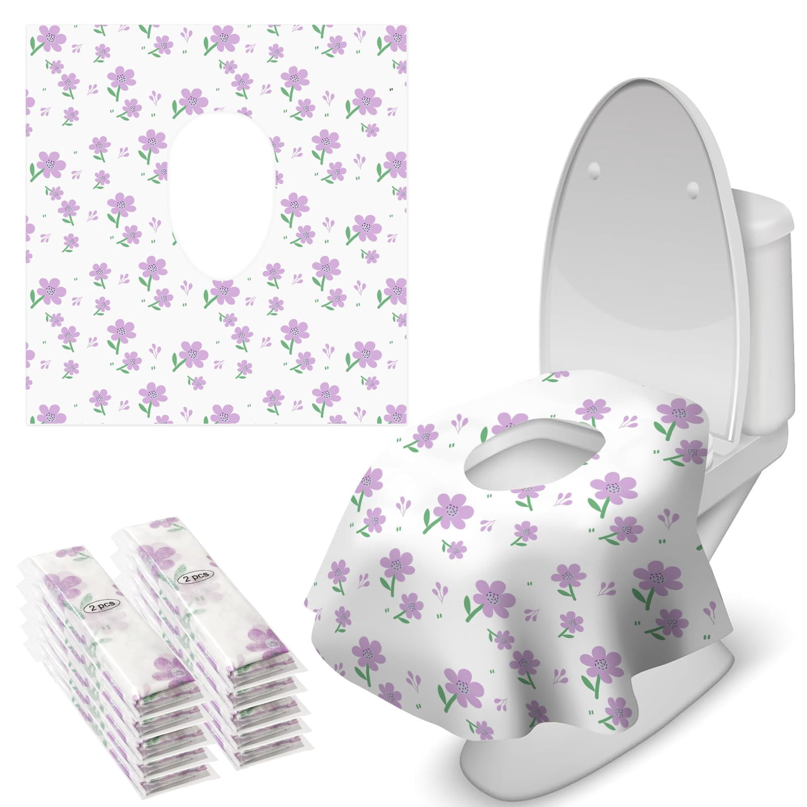 20 Pcs Toilet Seat Covers Disposable for & Adults, Extra Large ...