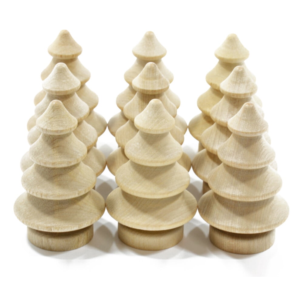 20 Pcs Toy Blank Cake Topper DIY Party Decoration Yule Tree Topper DIY ...