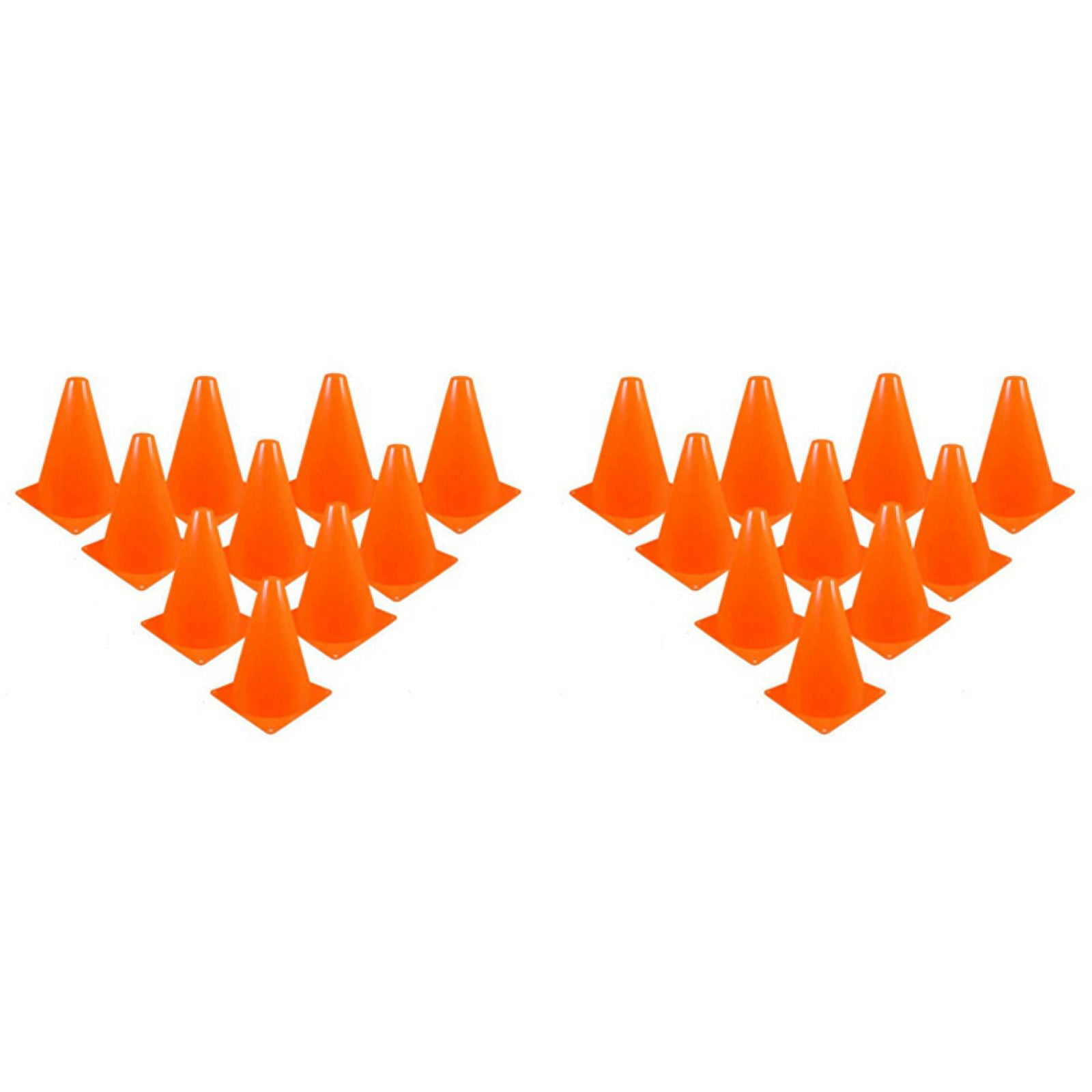 20 Pcs Traffic Cones - 7 Inch of Multipurpose Construction Theme Sports ...