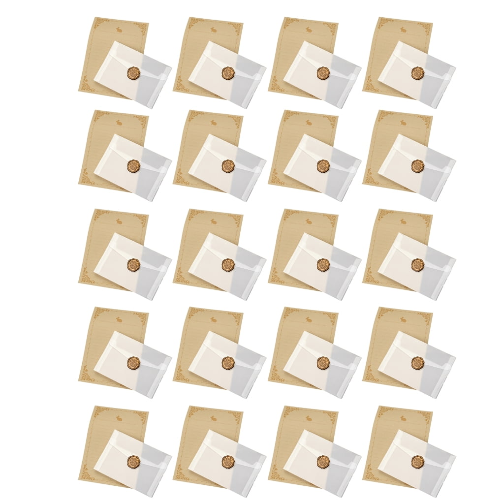 20 Pcs Translucent Envelopes Without Window Blanks Envelopes White ...