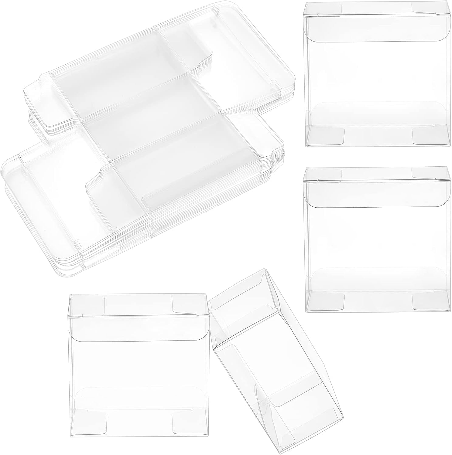 20 Pcs Transparent Gift Boxes 2.8x1.5x2.6 Clear Candy Packaging Box ...