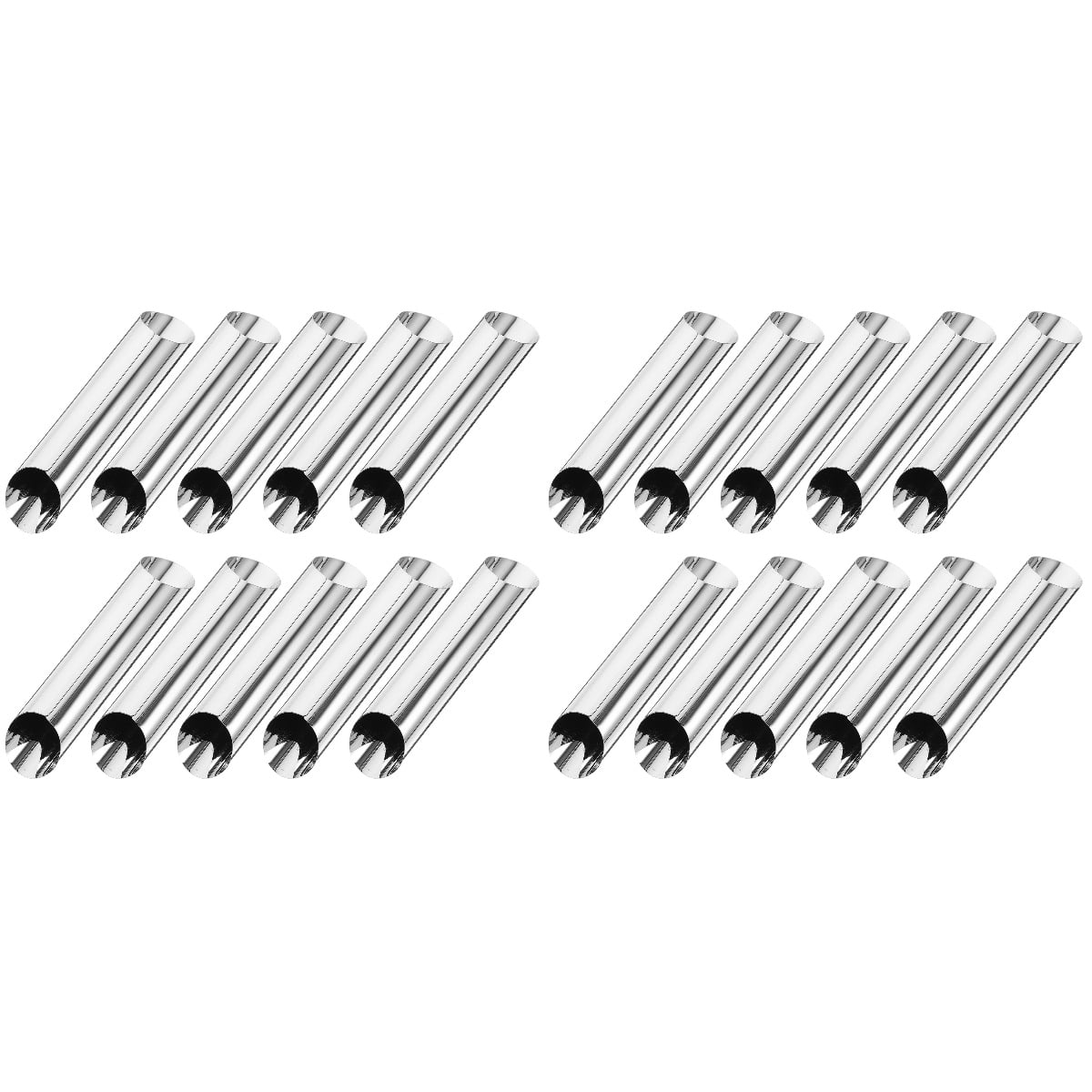 20 Pcs Tubular Shaped Cream Horn Molds Croissant Baking Forms Mould ...