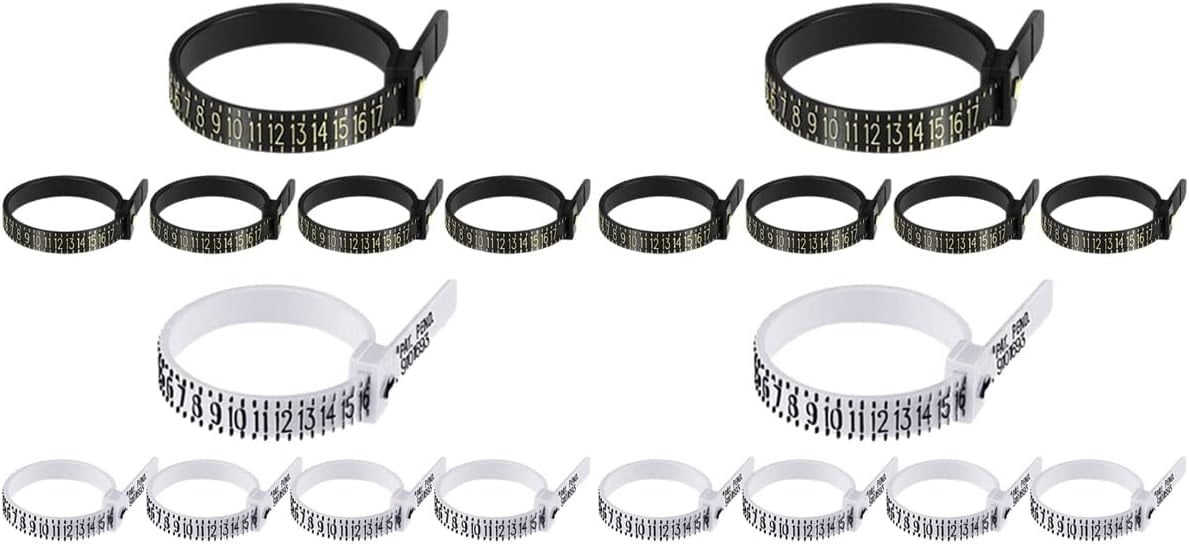 20 Pcs UK Ring Sizer Measuring Tool Finger Size Measure Tool Reusable ...