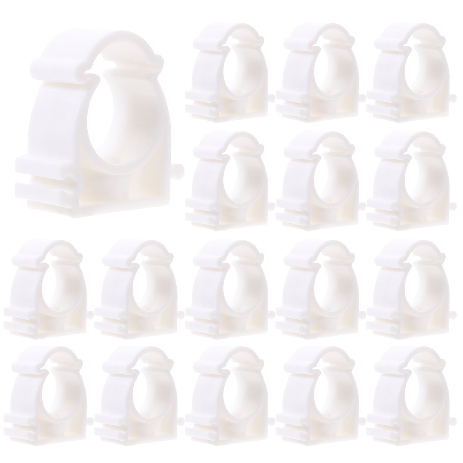 20 Pcs Water Pipe Card Hose Reel Socket Holder Clamps White - Walmart.com