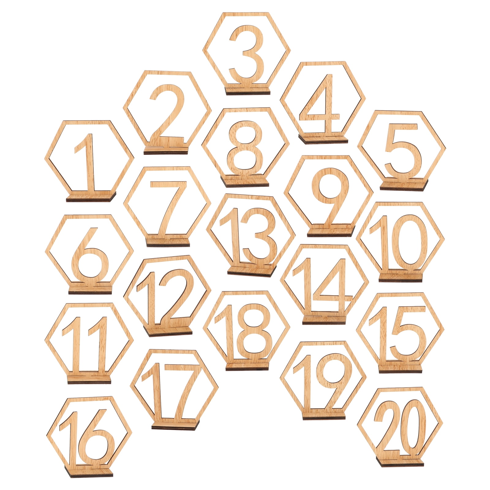 20 Pcs Wedding Table Numbers Plate Reception Decor Banquet 11.00X0.30X9 ...
