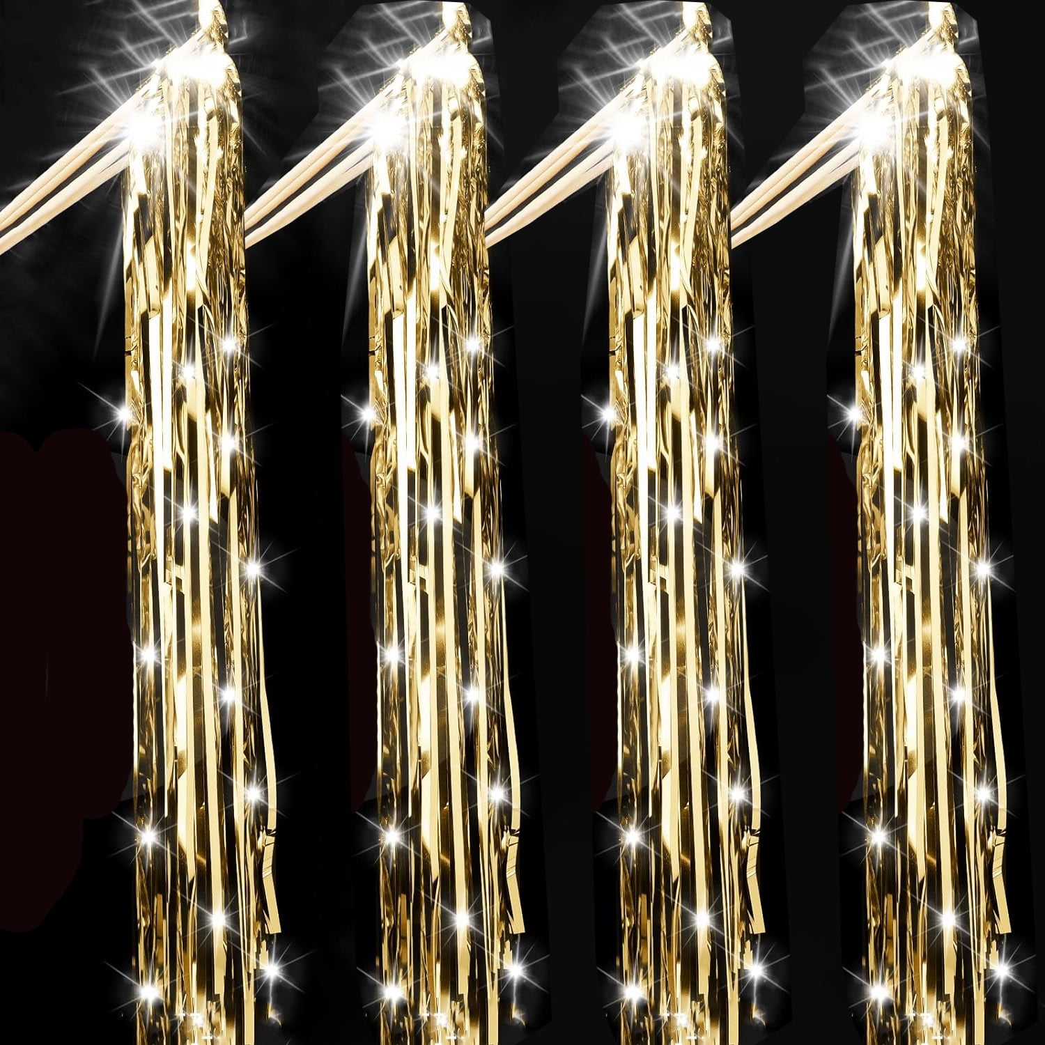 20 Pcs Wedding Wands with LED Light,Bexikou Wedding Glitter Foil Tinsel ...