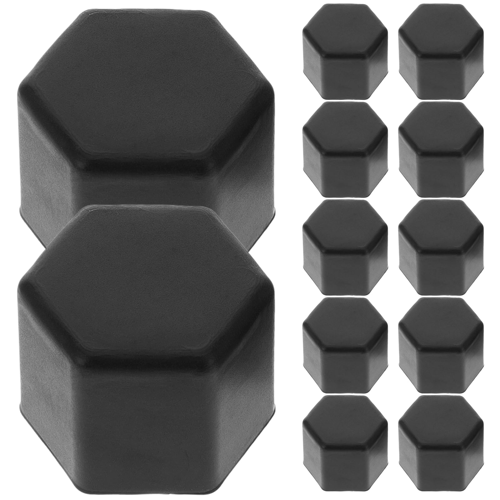 20 Pcs Wheel Hub Decorative Nut Set Nuts Tire Caps Car Parts Black ...
