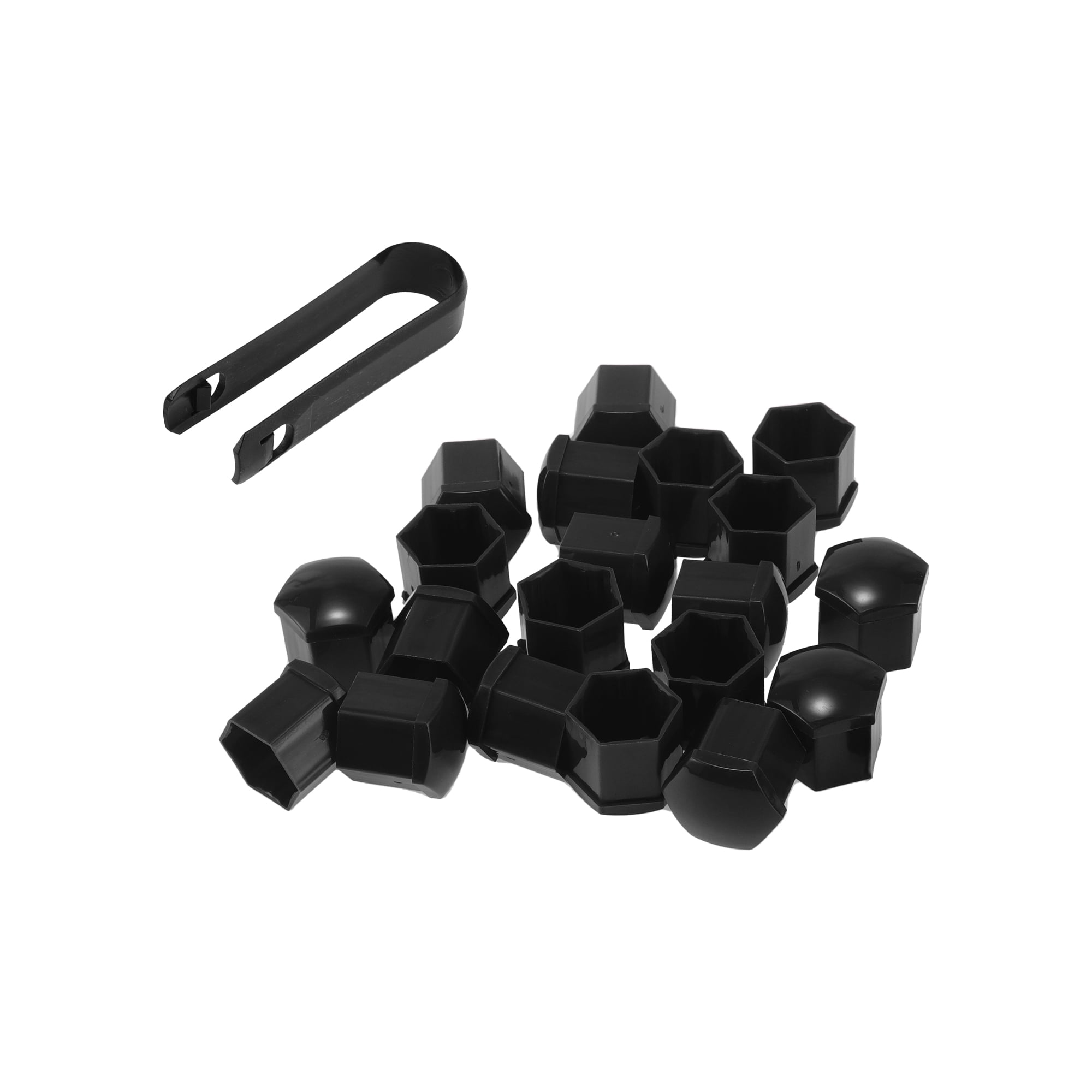 20 Pcs Wheel Lug Nut Bolt with Clip Rims Tire Nut Screws Dust Cap Cover ...